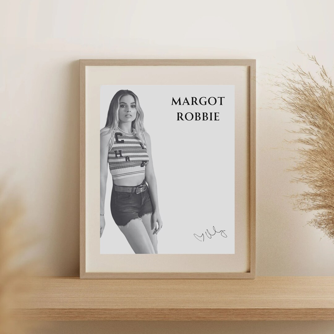 Margot Robbie Poster With Printed Autograph-digital Product - Etsy ...
