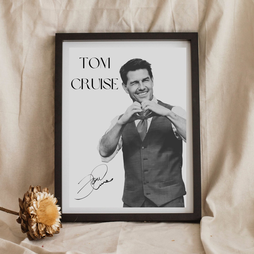 Tom Cruise Poster With Digital Autograph-digital Product - Etsy