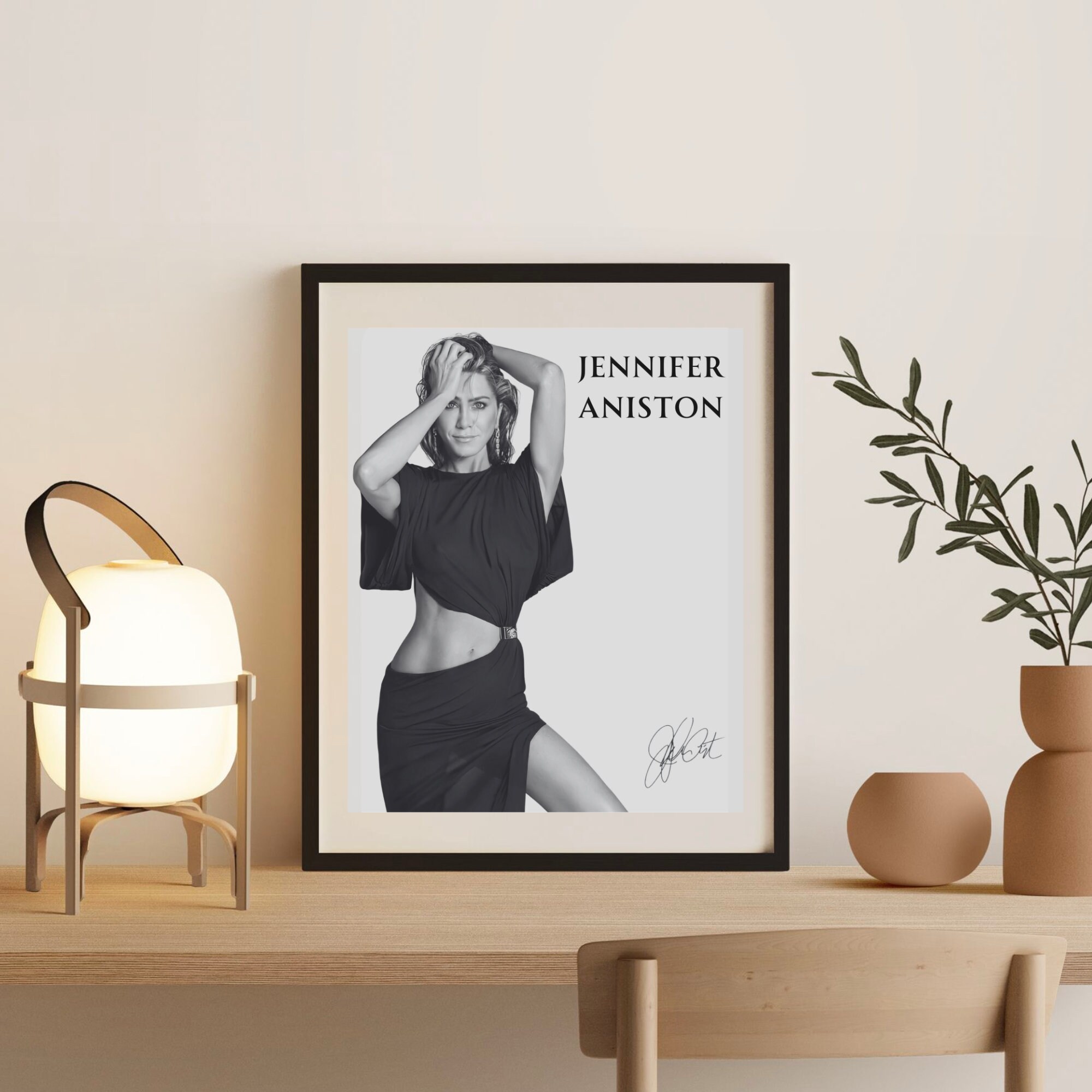 Jennifer Aniston Poster With Printed Autograph-digital Product - Etsy
