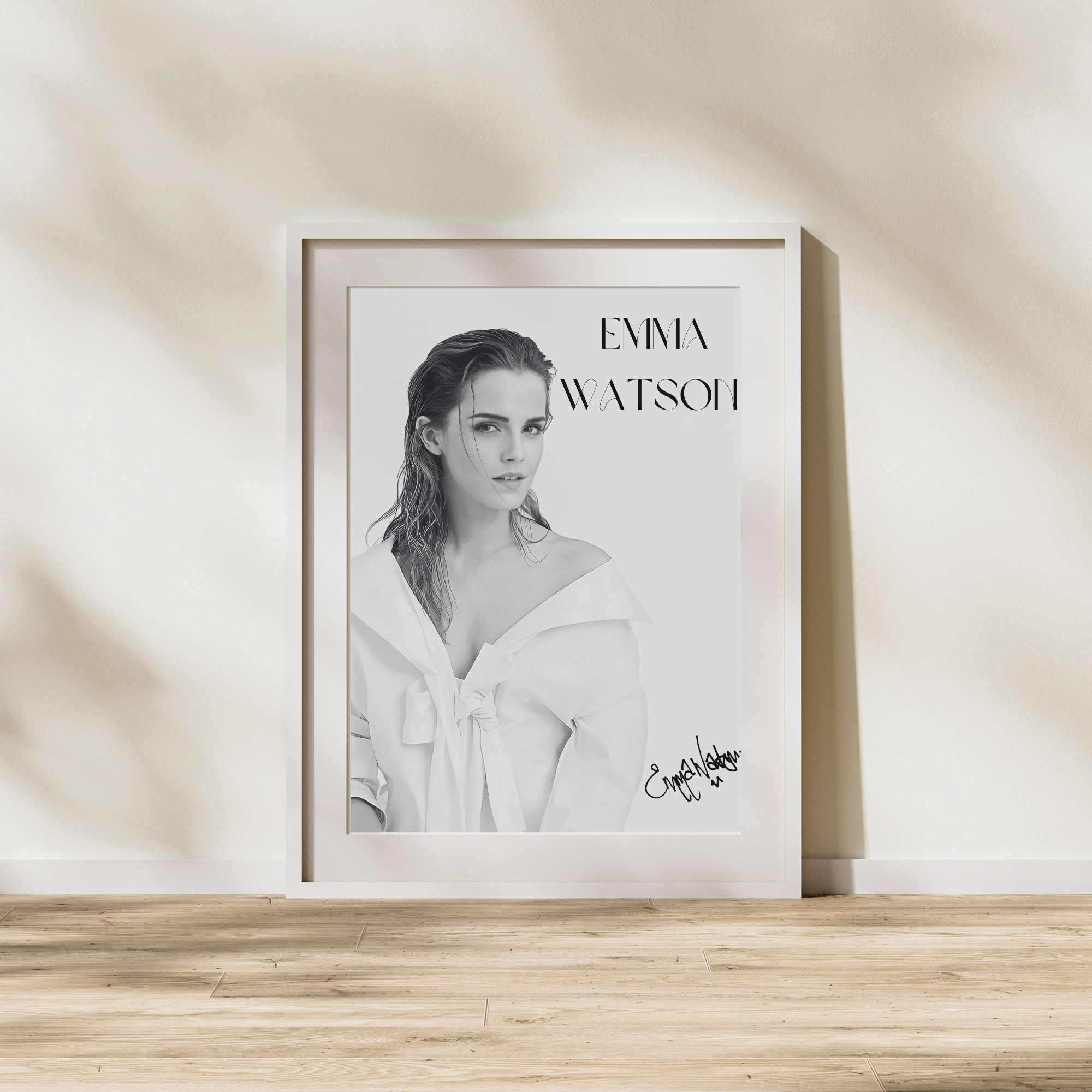 Emma Watson Poster With Digital Autograph Digital Product - Etsy