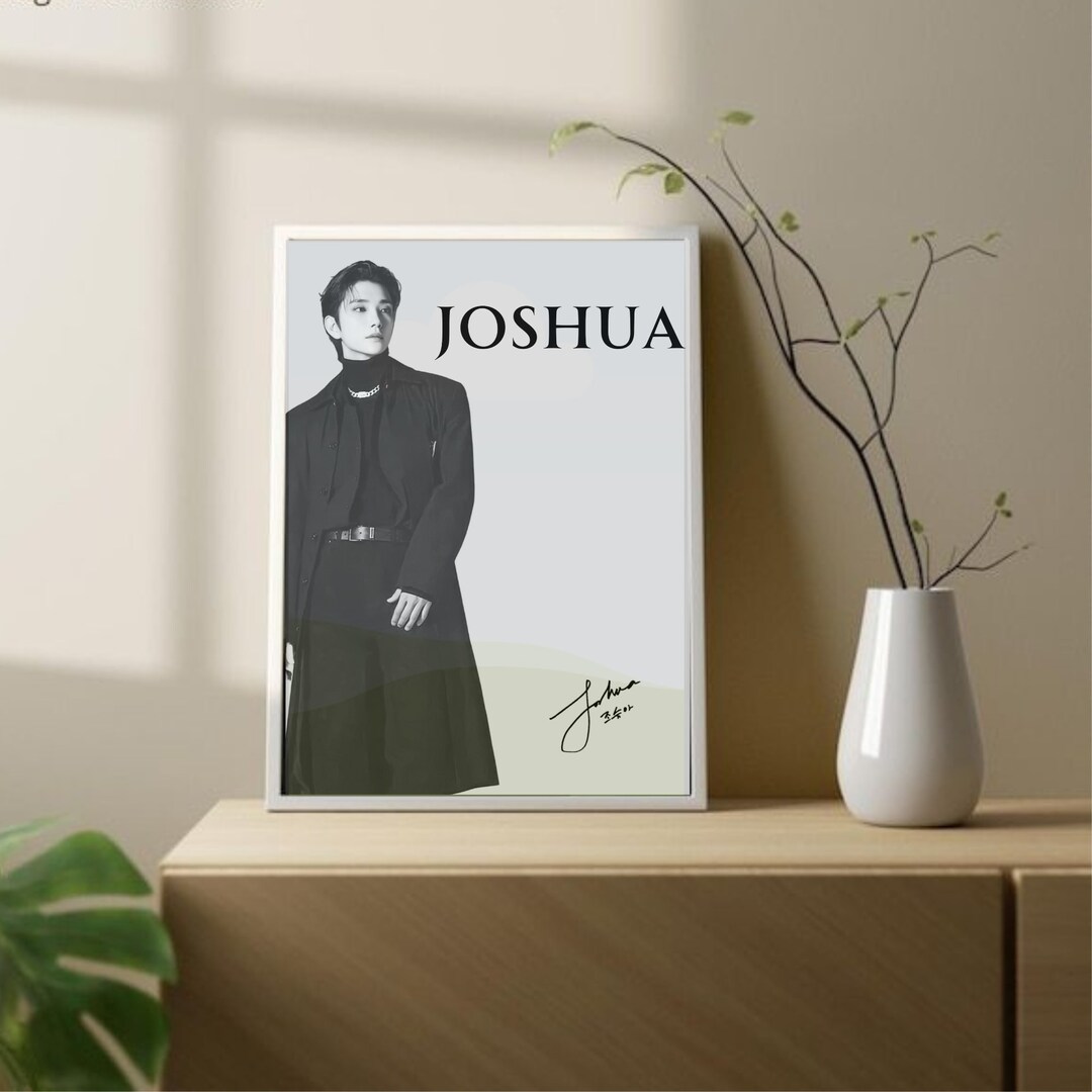 Seventeen Joshua poster With Autograph- Digital Product - Etsy