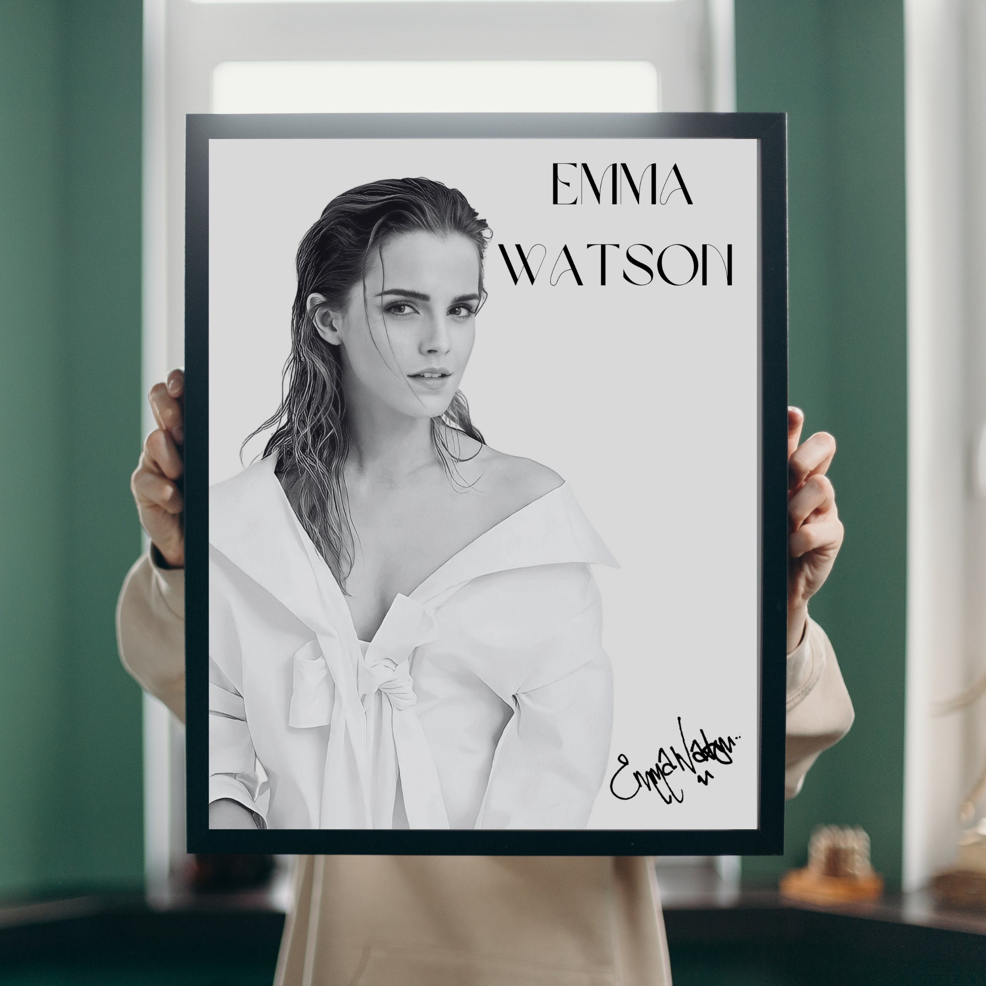 Emma Watson Poster With Digital Autograph Digital Product - Etsy