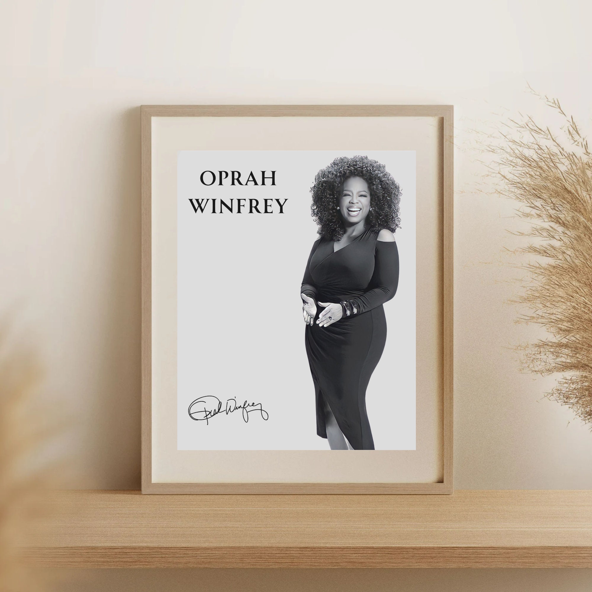 Oprah Winfrey Poster With Autograph-digital Product - Etsy