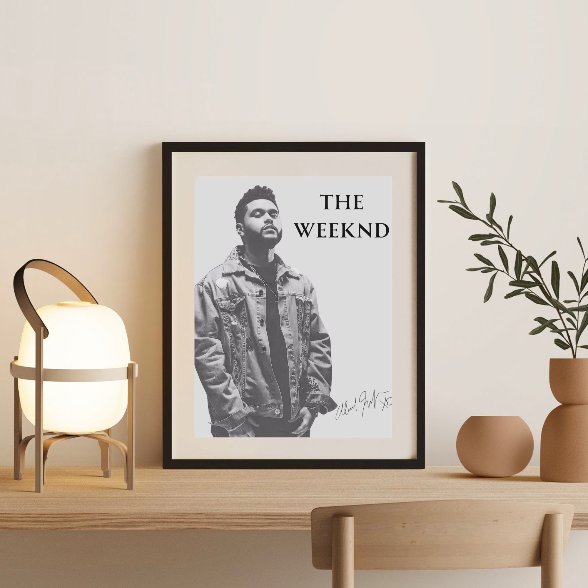 The Weeknd Poster With Autograph Digital Product - Etsy