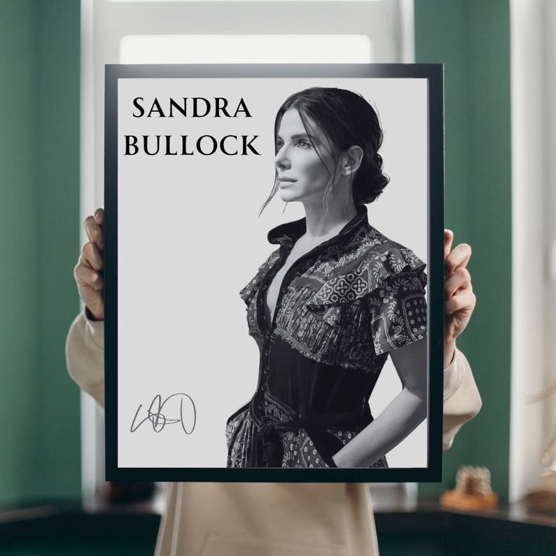 Sandra Bullock Poster With Autograph-digital Product - Etsy