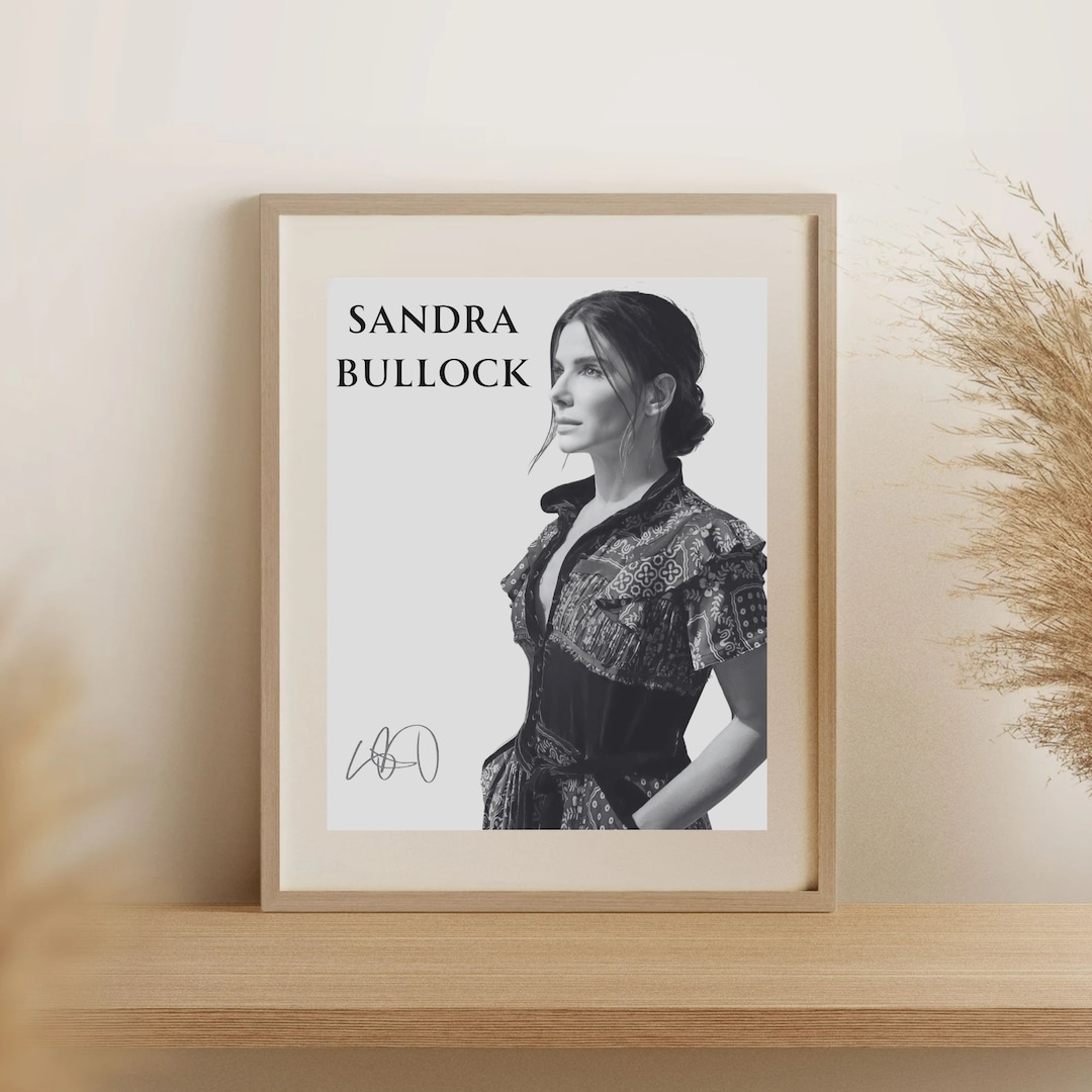 Sandra Bullock Poster With Autograph-digital Product - Etsy