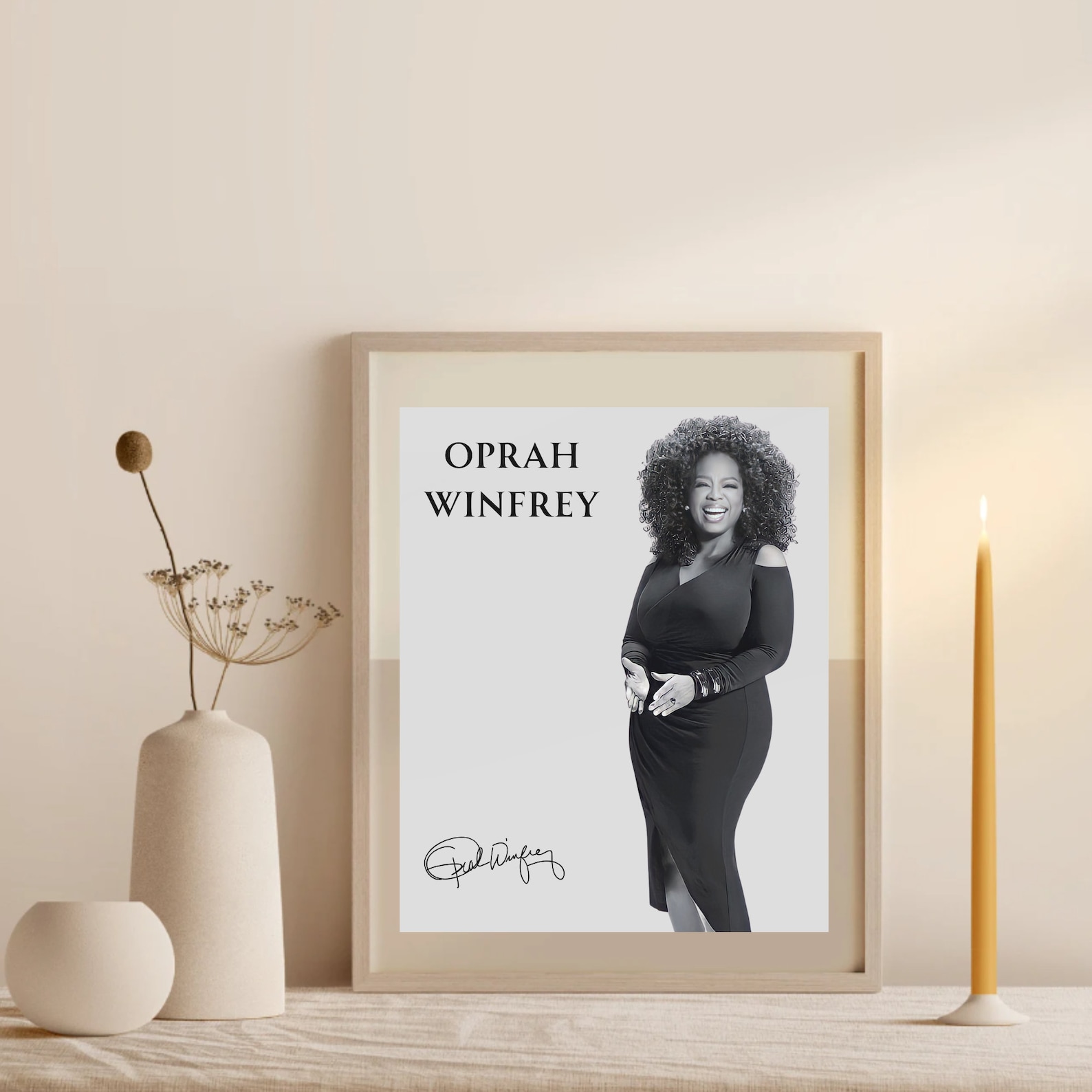 Oprah Winfrey Poster With Autograph-digital Product - Etsy
