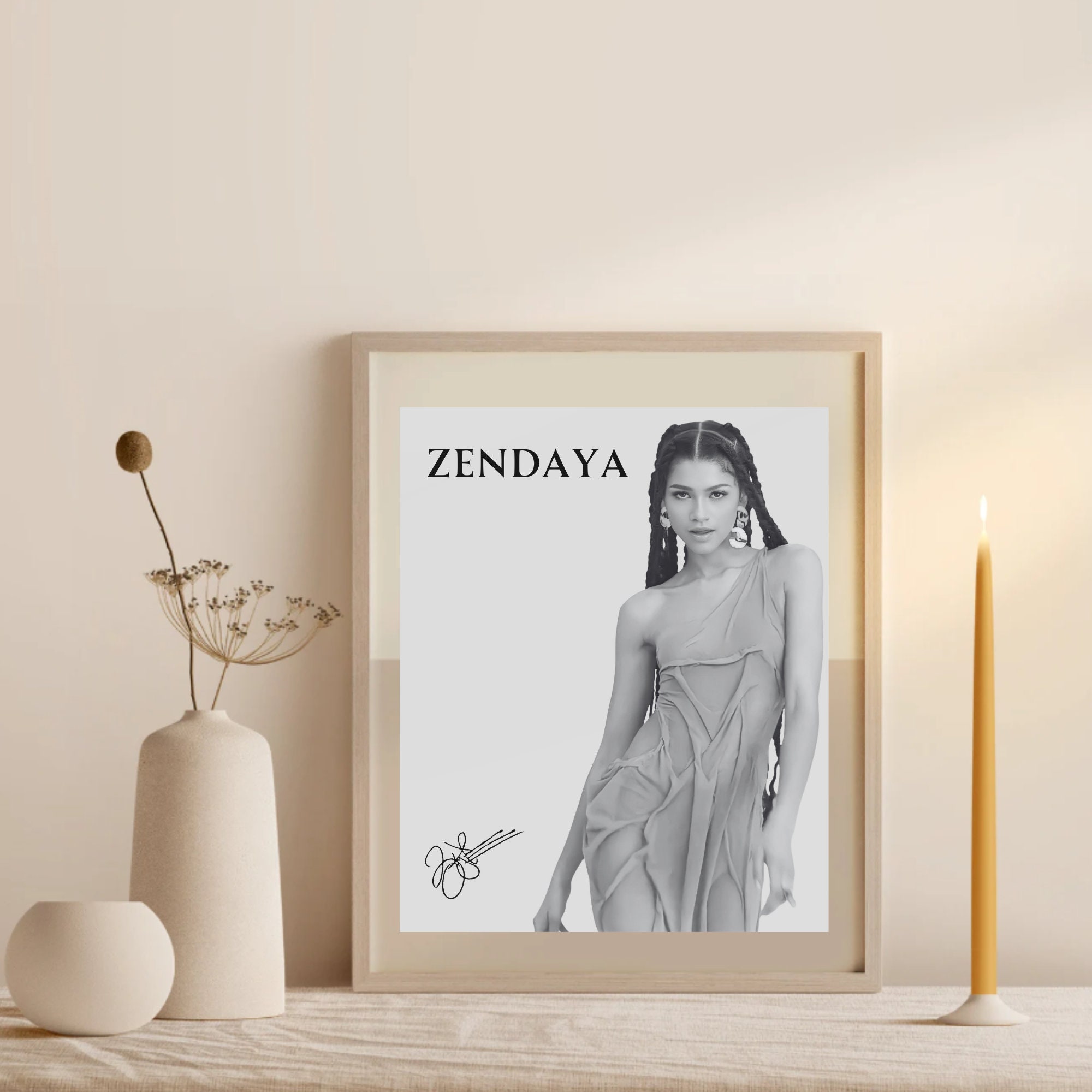 Zendaya Poster With Autograph-digital Product - Etsy