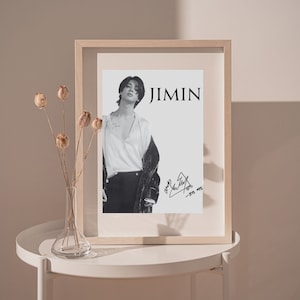 BTS Jimin Poster With Autograph-digital Product - Etsy