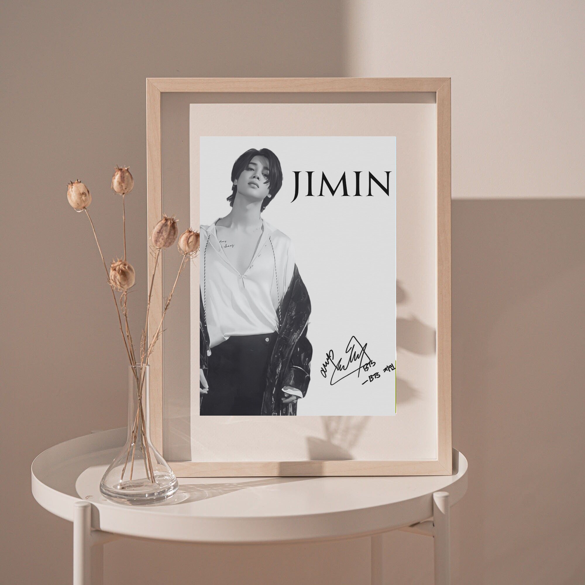BTS Jimin Poster With Autograph-digital Product - Etsy