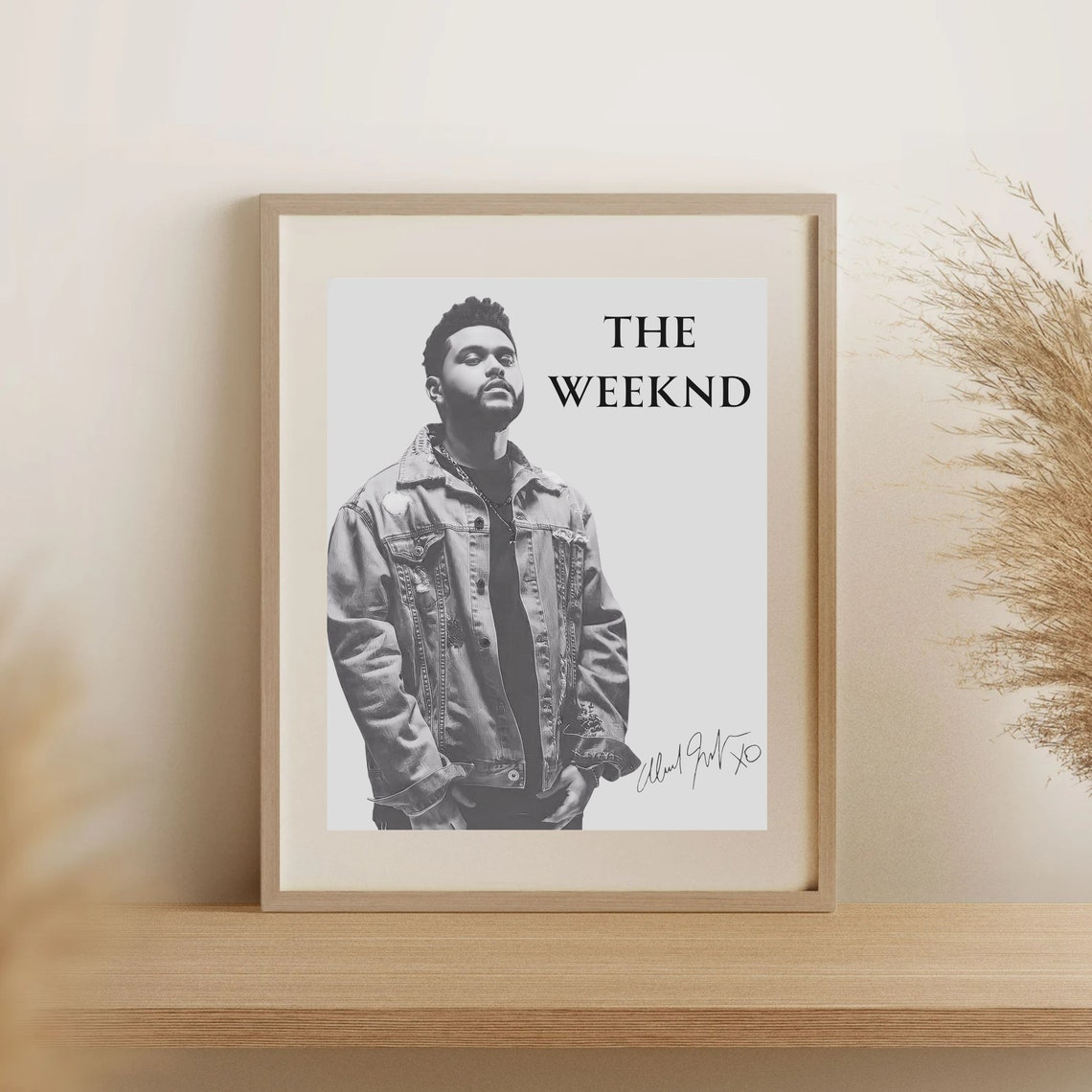 The Weeknd Poster With Autograph Digital Product - Etsy