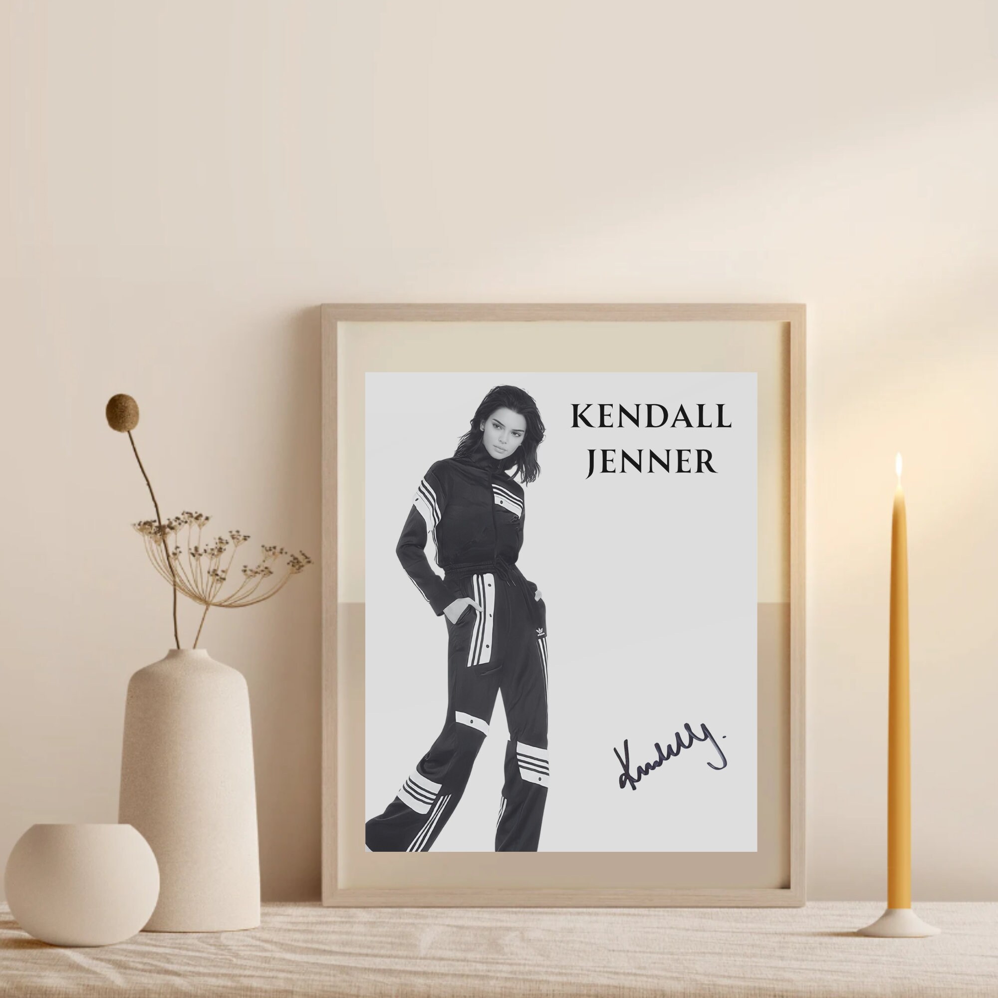 Kendall Jenner Poster With Autograph-digital Product - Etsy