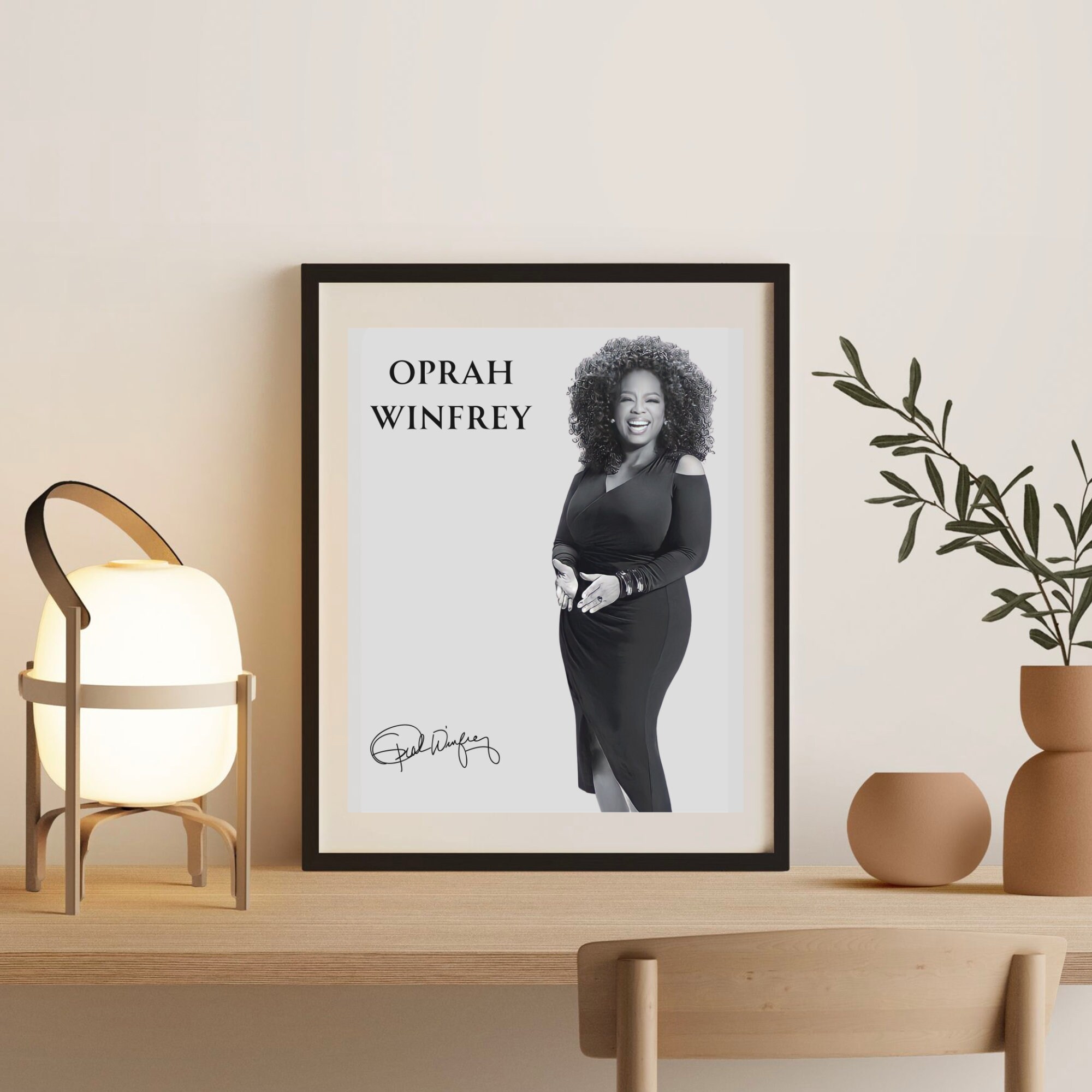 Oprah Winfrey Poster With Autograph-digital Product - Etsy
