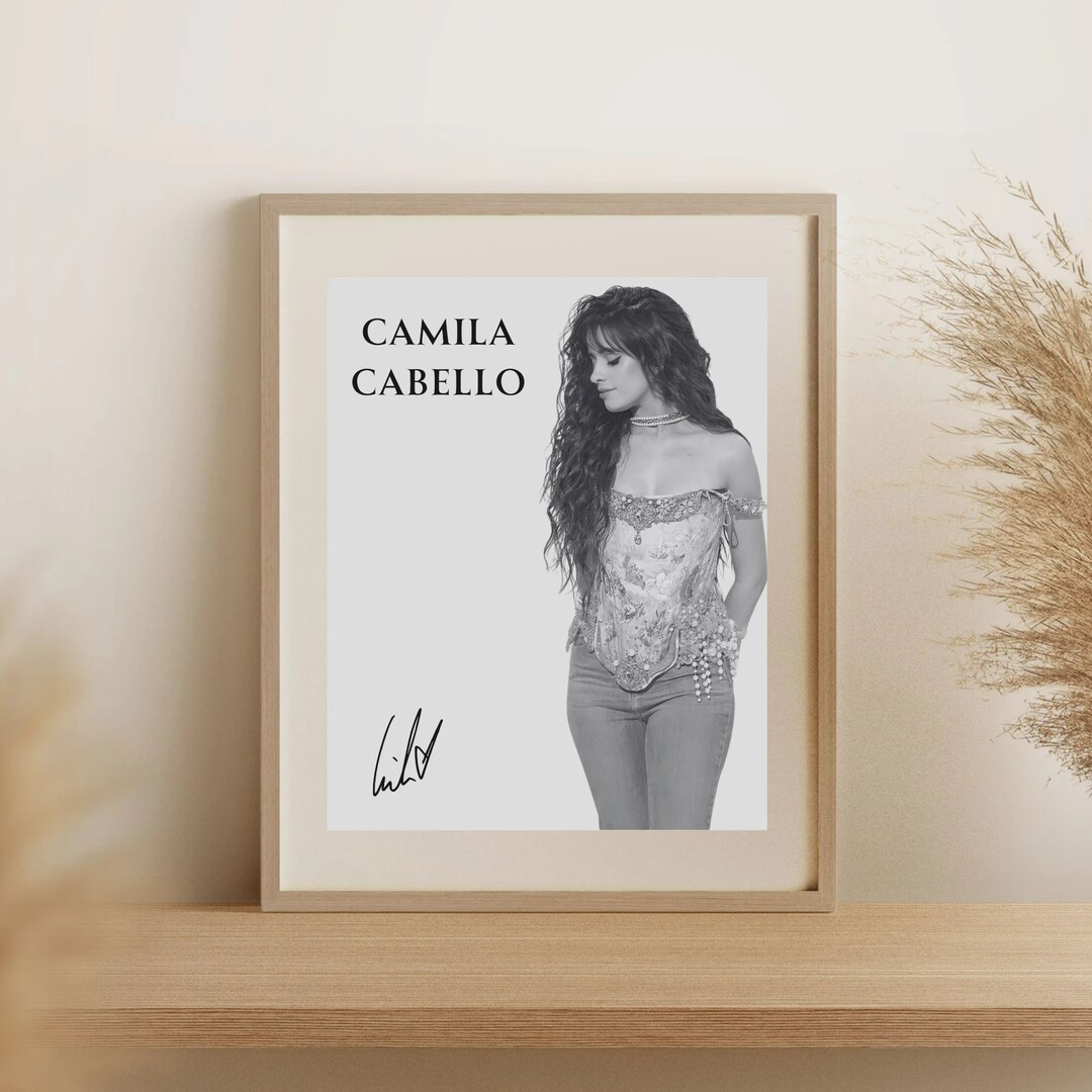 Camila Cabello Poster With Printed Autograph-digital Product - Etsy