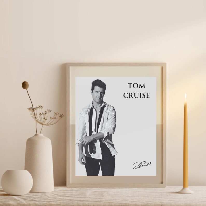 Tom Cruise Poster With Printed Autograph-digital Product - Etsy