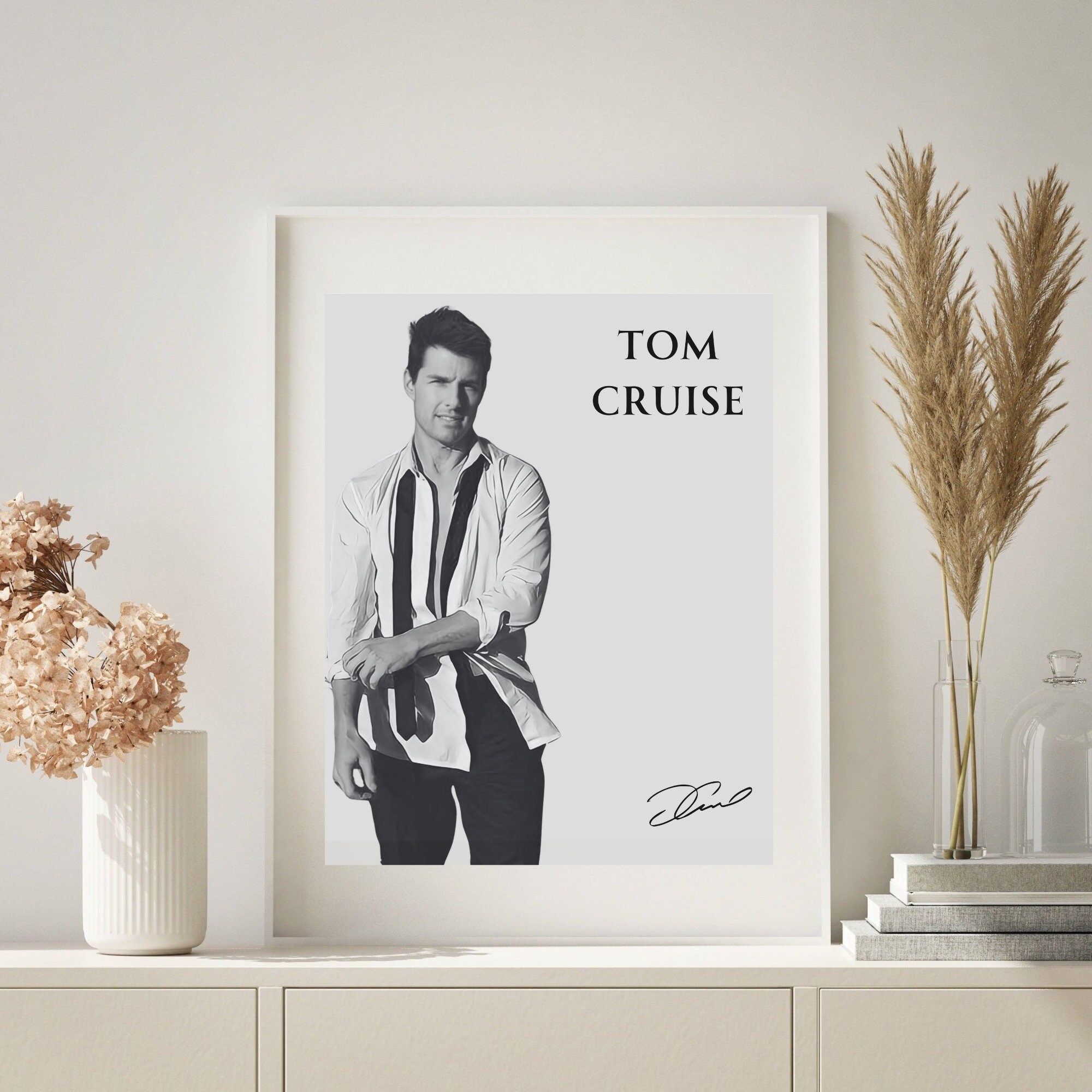 Tom Cruise Poster With Printed Autograph-digital Product - Etsy