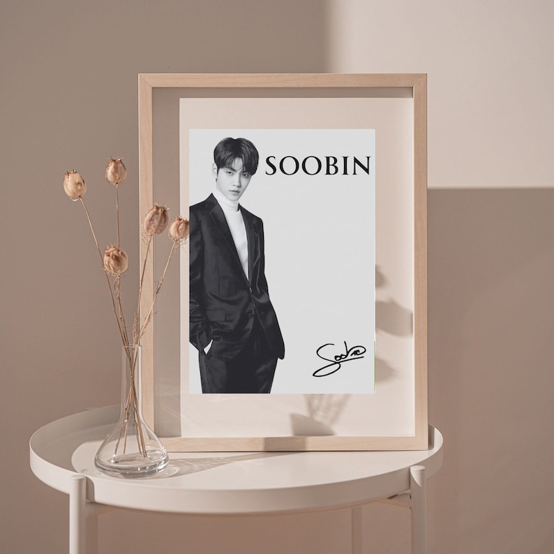 TXT Soobin poster With Autograph-digital Product - Etsy