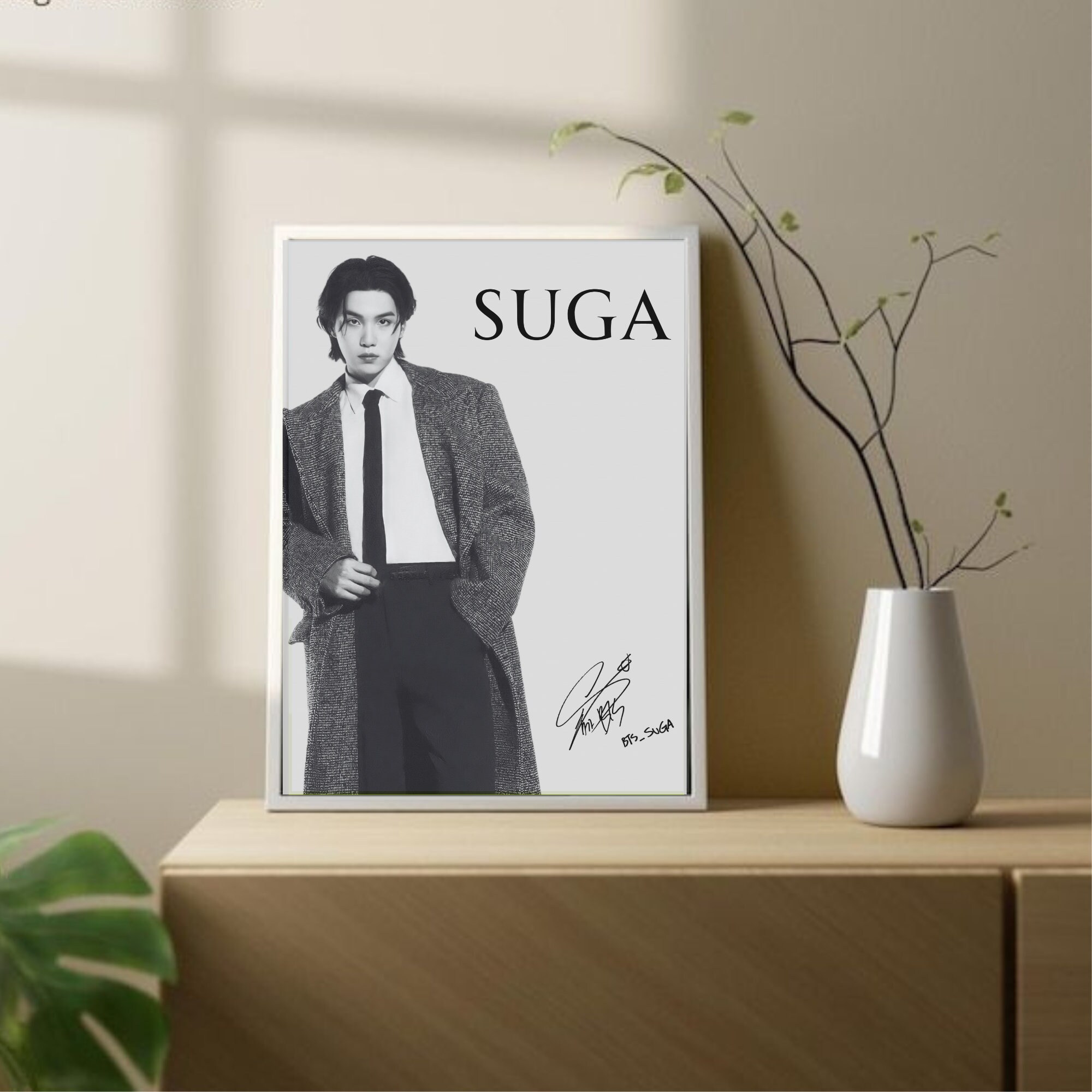 BTS Suga Poster With Autograph - Etsy UK