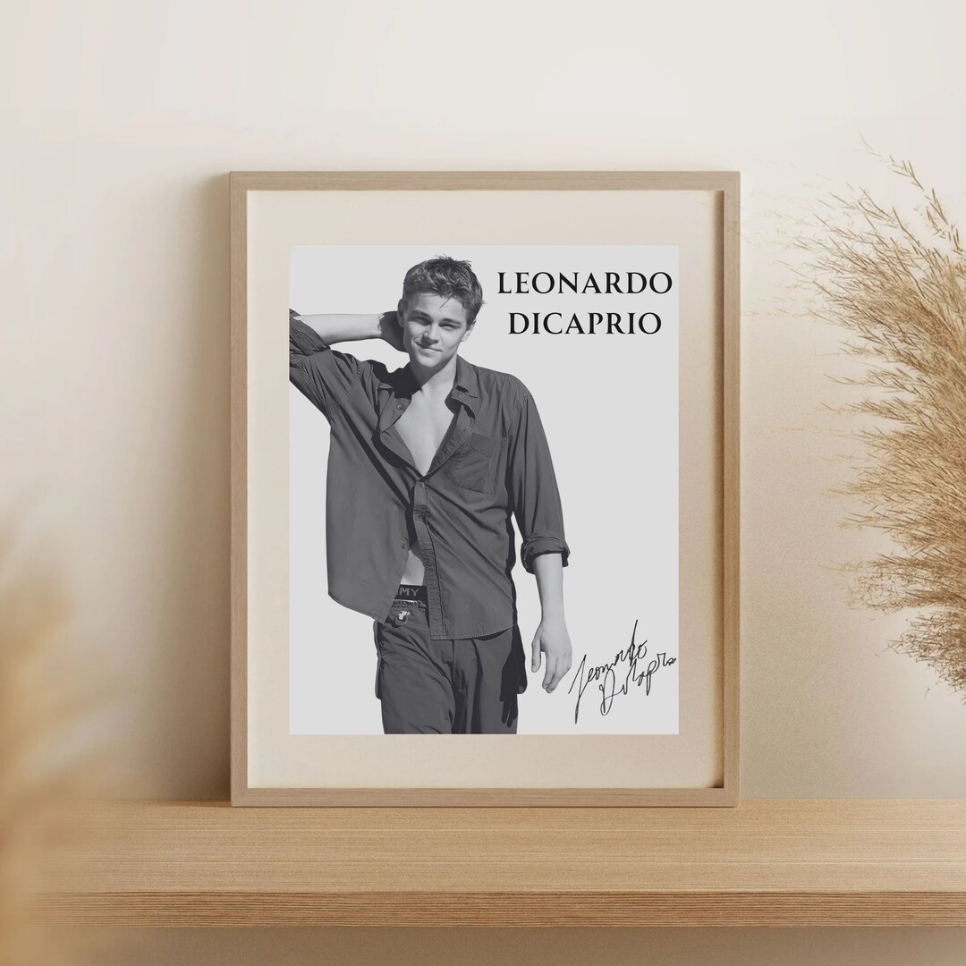 Leonardo Dicaprio Poster With Autograph-digital Product - Etsy
