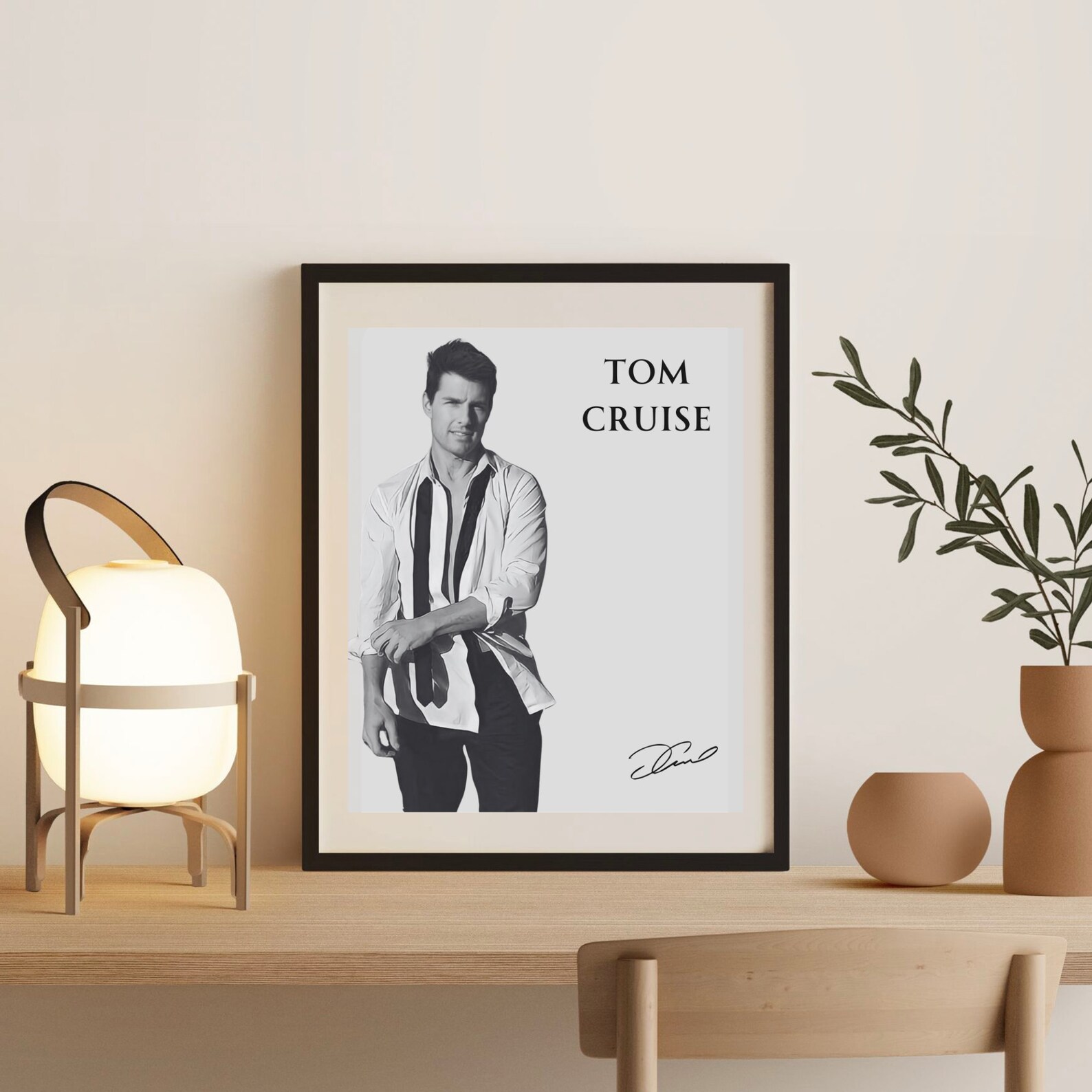 Tom Cruise Poster With Printed Autograph-digital Product - Etsy