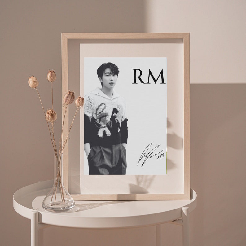 Cartel de BTS RM con autógrafo producto digital - Etsy México