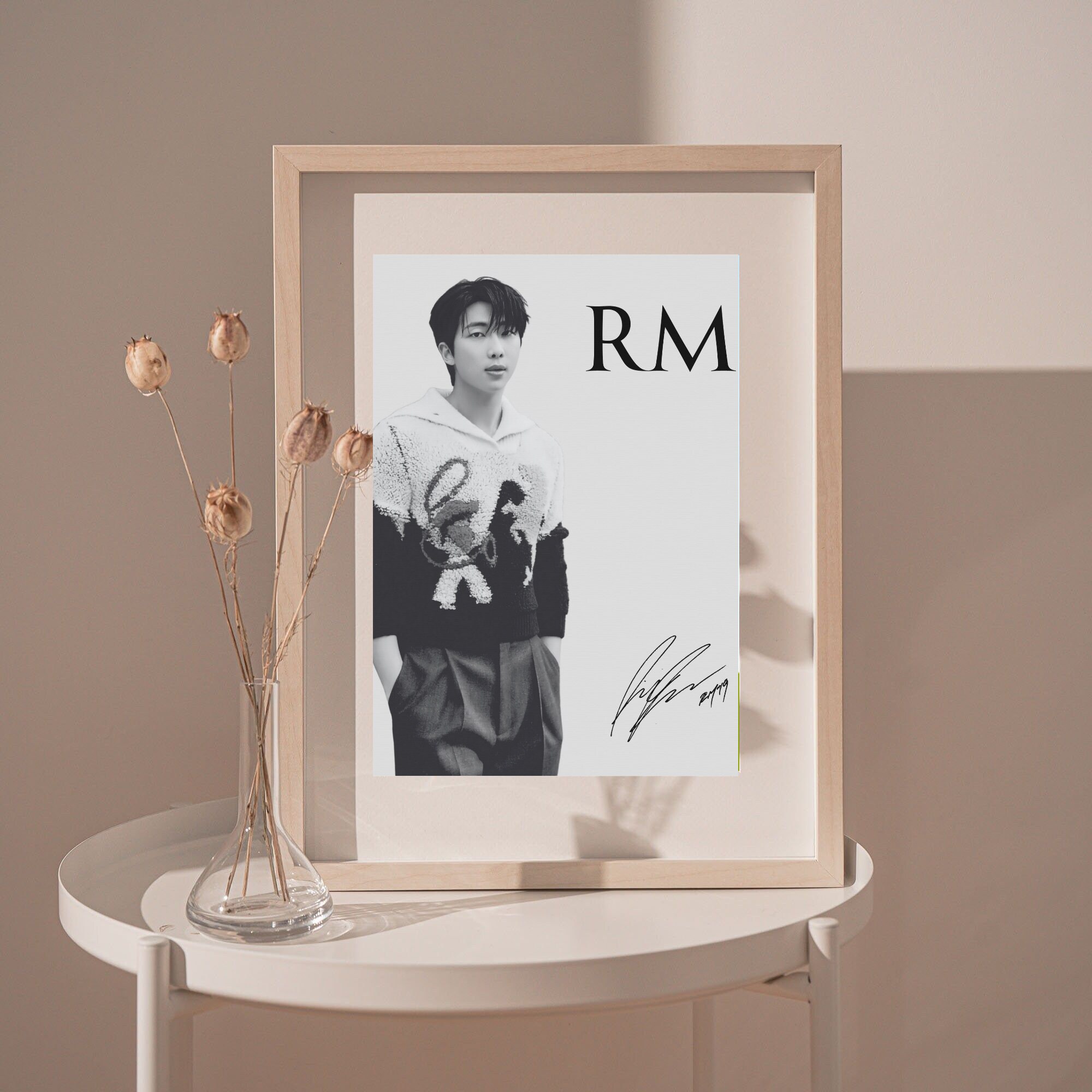 BTS RM Poster With Autograph- Digital Product - Etsy