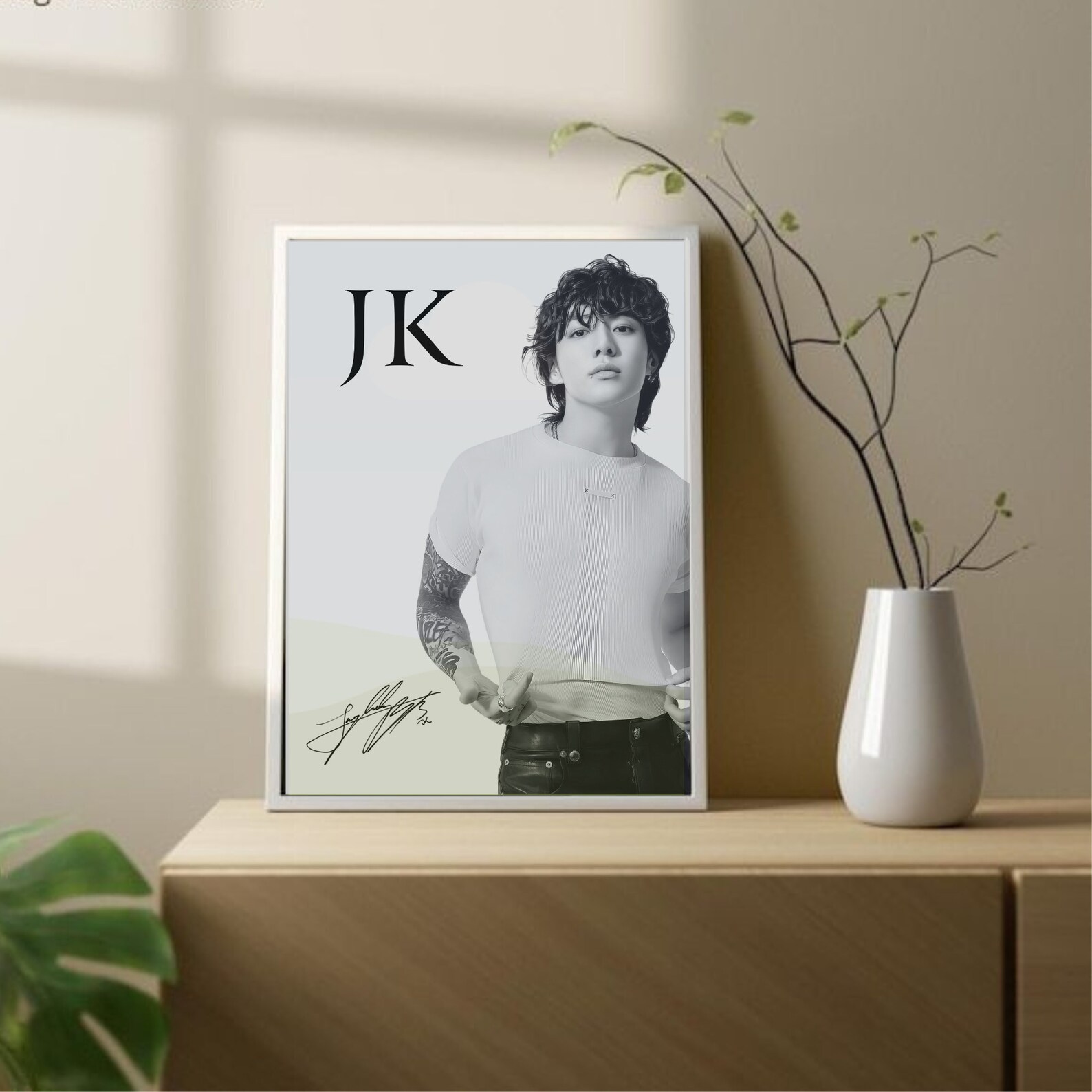 BTS Jungkook Poster With Autograph-digital Product - Etsy