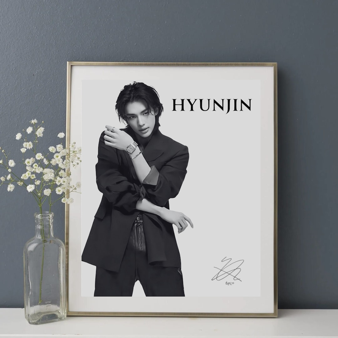 Hyunjin Poster With Printed Autograph -digital Product - Etsy