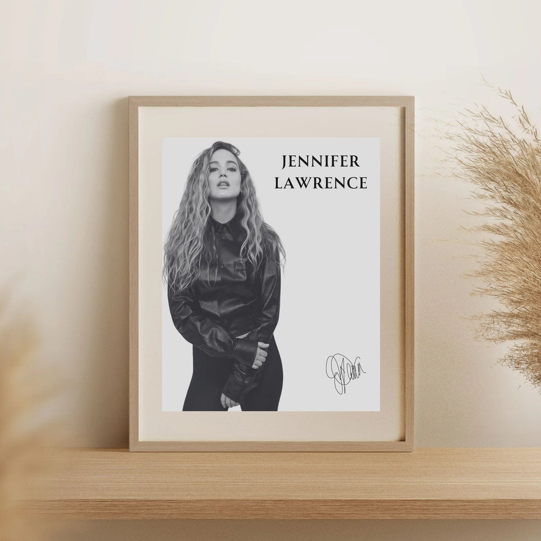 Jennifer Lawrence Poster With Printed Autograph-digital Product - Etsy