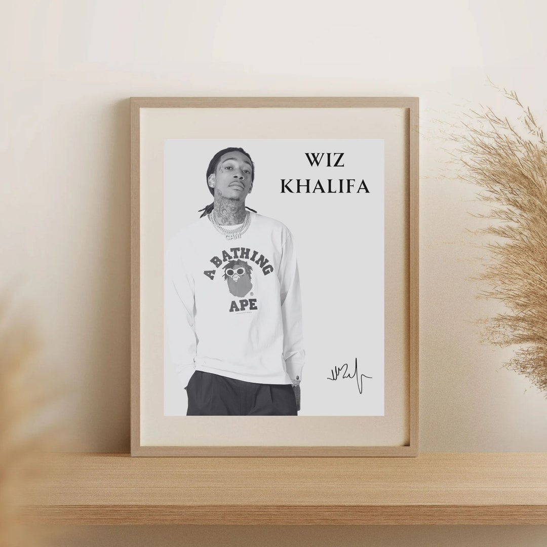 Wiz Khalifa Poster With Printed Autograph-digital Product - Etsy