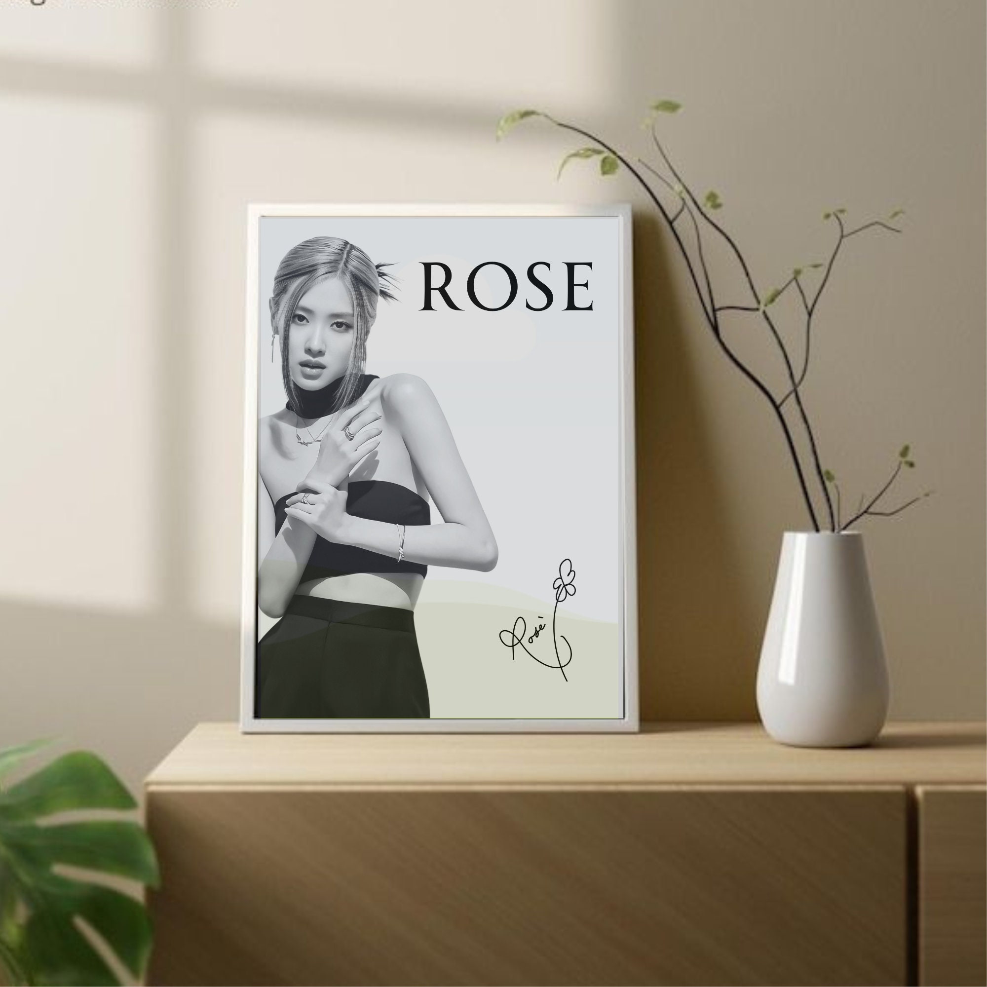 Blackpink Rose Poster With Autograph Digital Product - Etsy