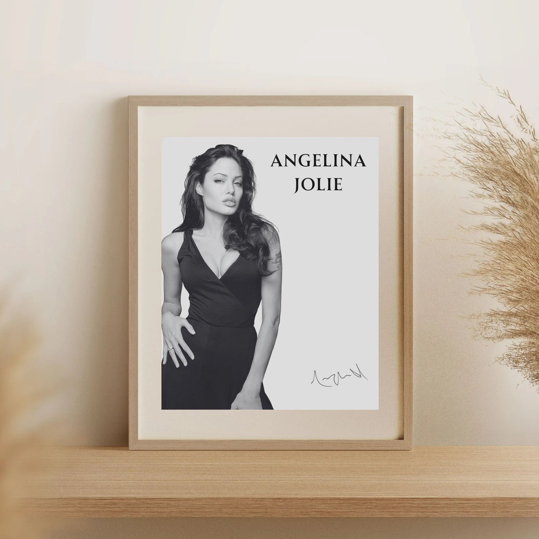 Angelina Jolie Poster With Autograph-digital Product - Etsy Australia