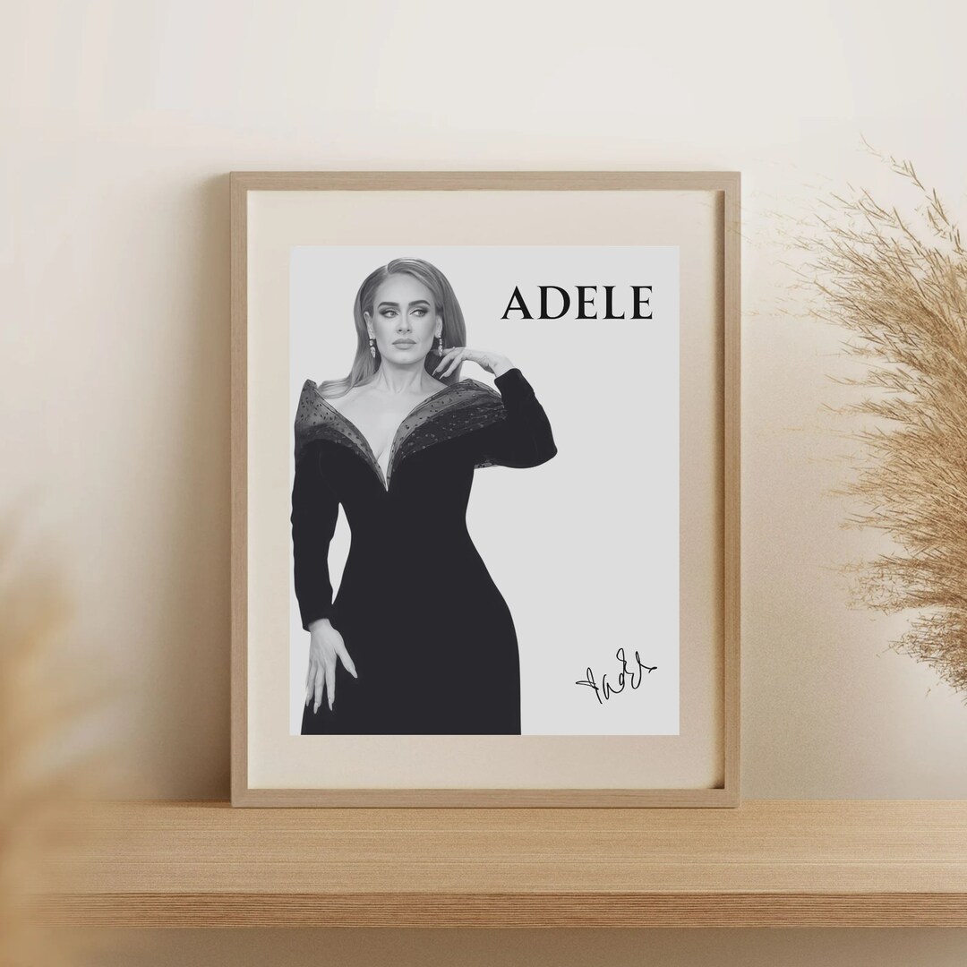 Adele Poster With Autograph-digital Product - Etsy