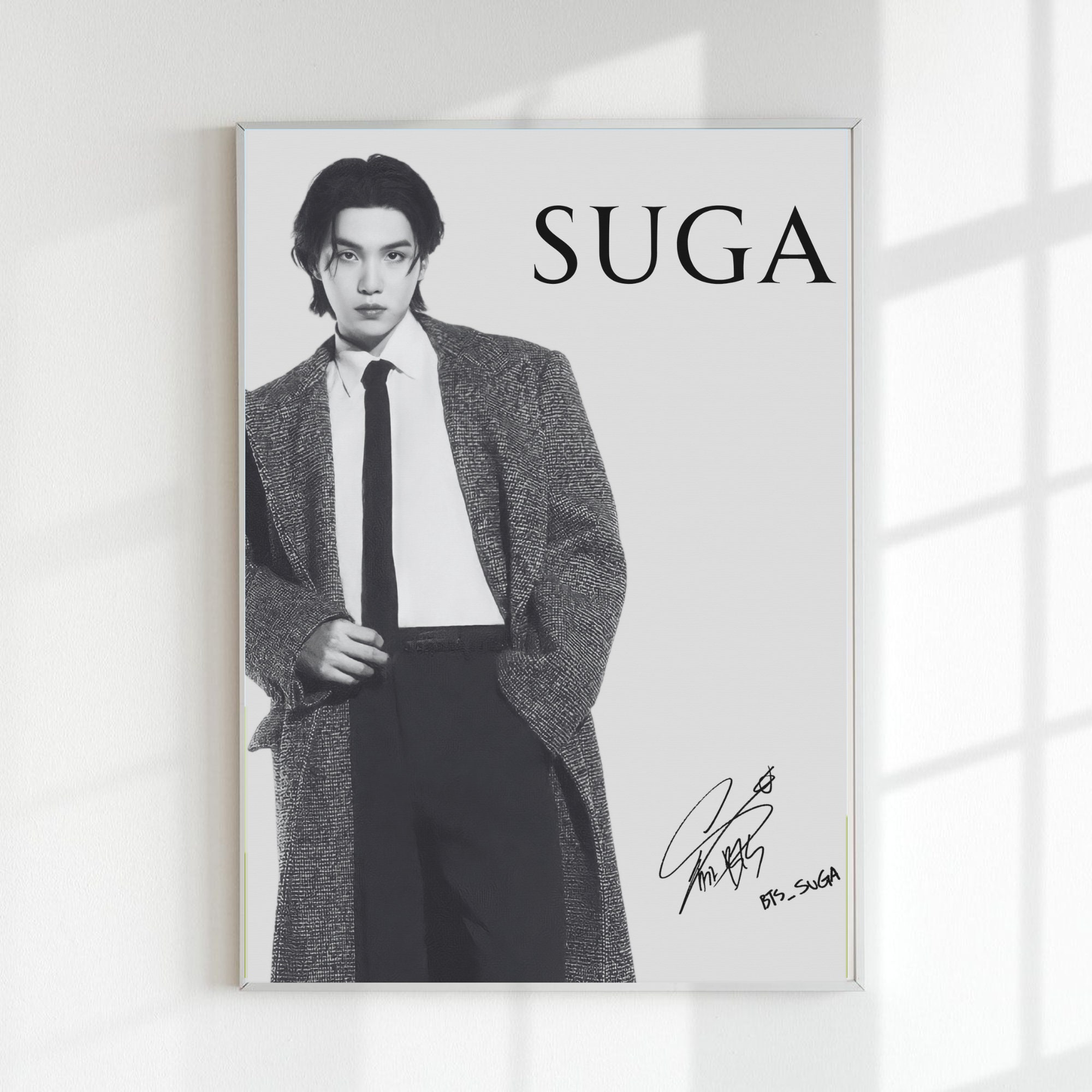 BTS Suga Poster With Autograph - Etsy UK