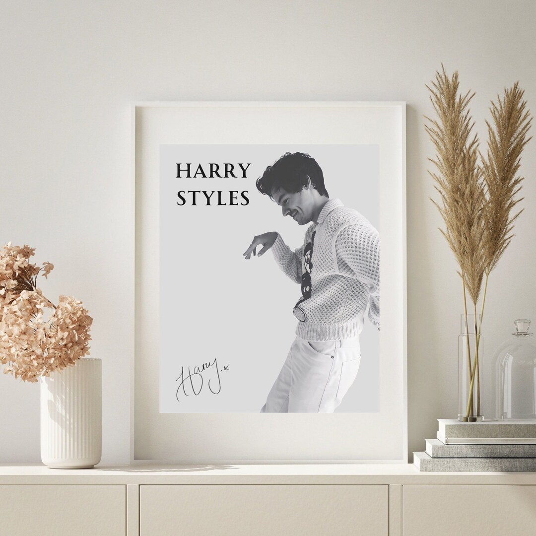 One Direction Harry Styles Poster With Autograph- Digital Product - Etsy