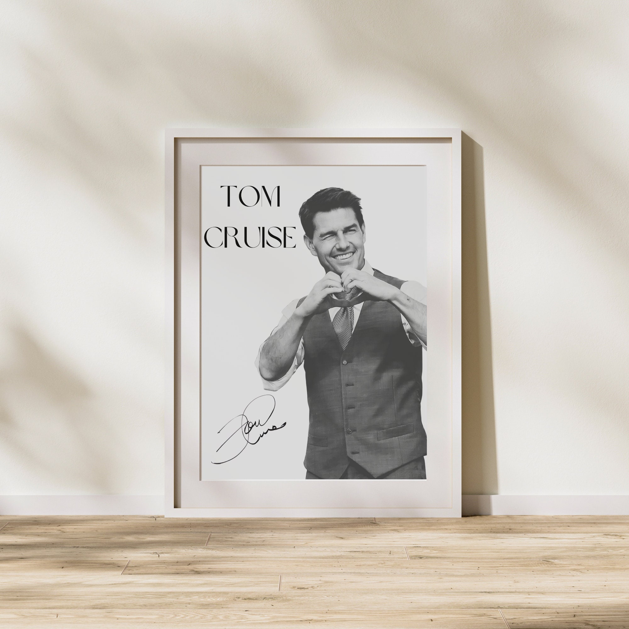 Tom Cruise Poster With Digital Autograph-digital Product - Etsy