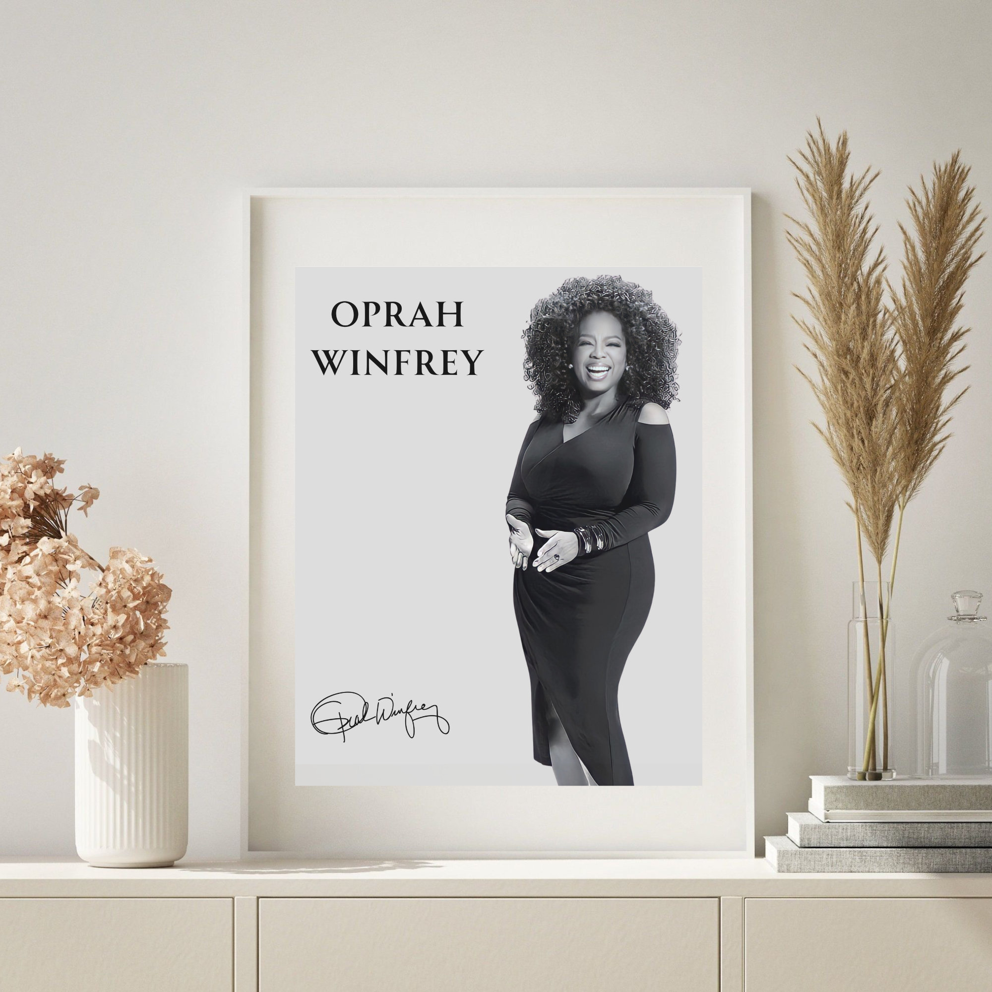 Oprah Winfrey Poster With Autograph-digital Product - Etsy