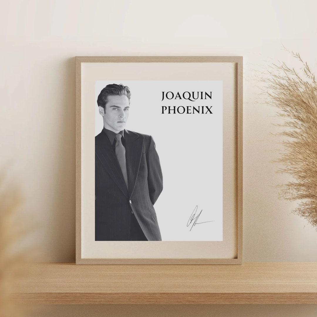 Joaquin Phoenix Poster With Printed Autograph-digital Product - Etsy