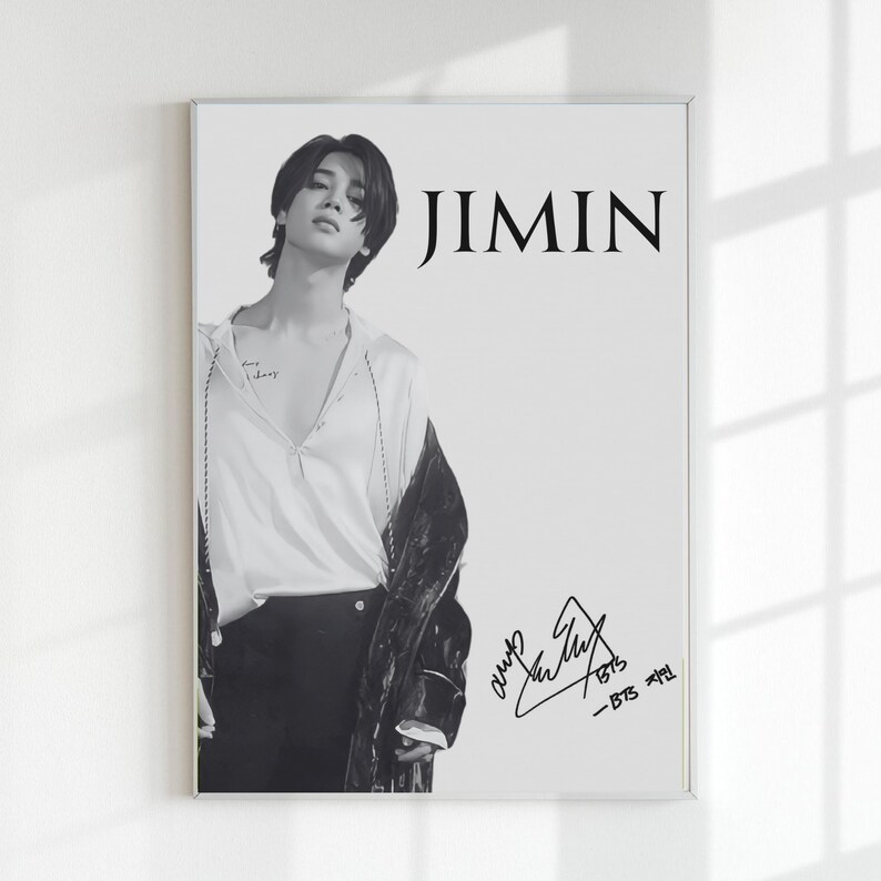 BTS Jimin Poster With Autograph-digital Product - Etsy
