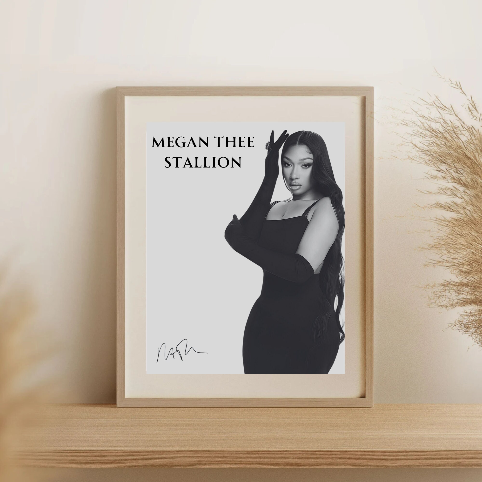 Megan Thee Stallion Digital Print With Autograph - Etsy
