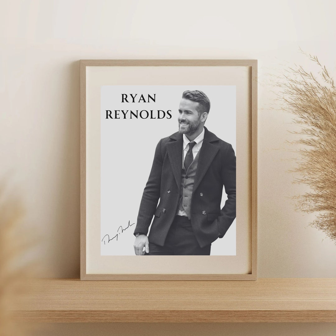 Ryan Reynolds Poster With Autograph-digital Product - Etsy