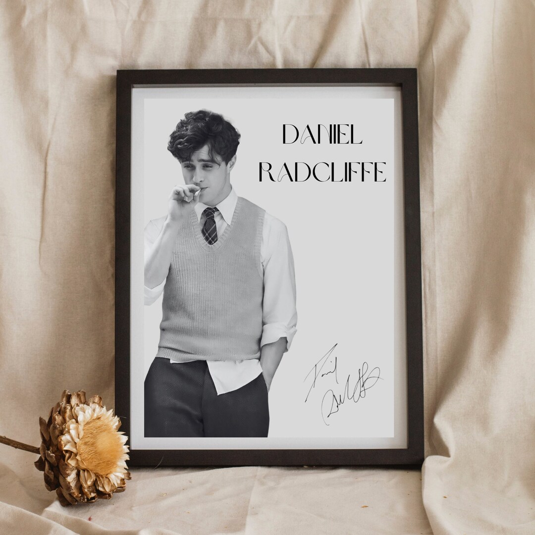 Daniel Radcliffe Poster With Digital Autograph Digital Product - Etsy
