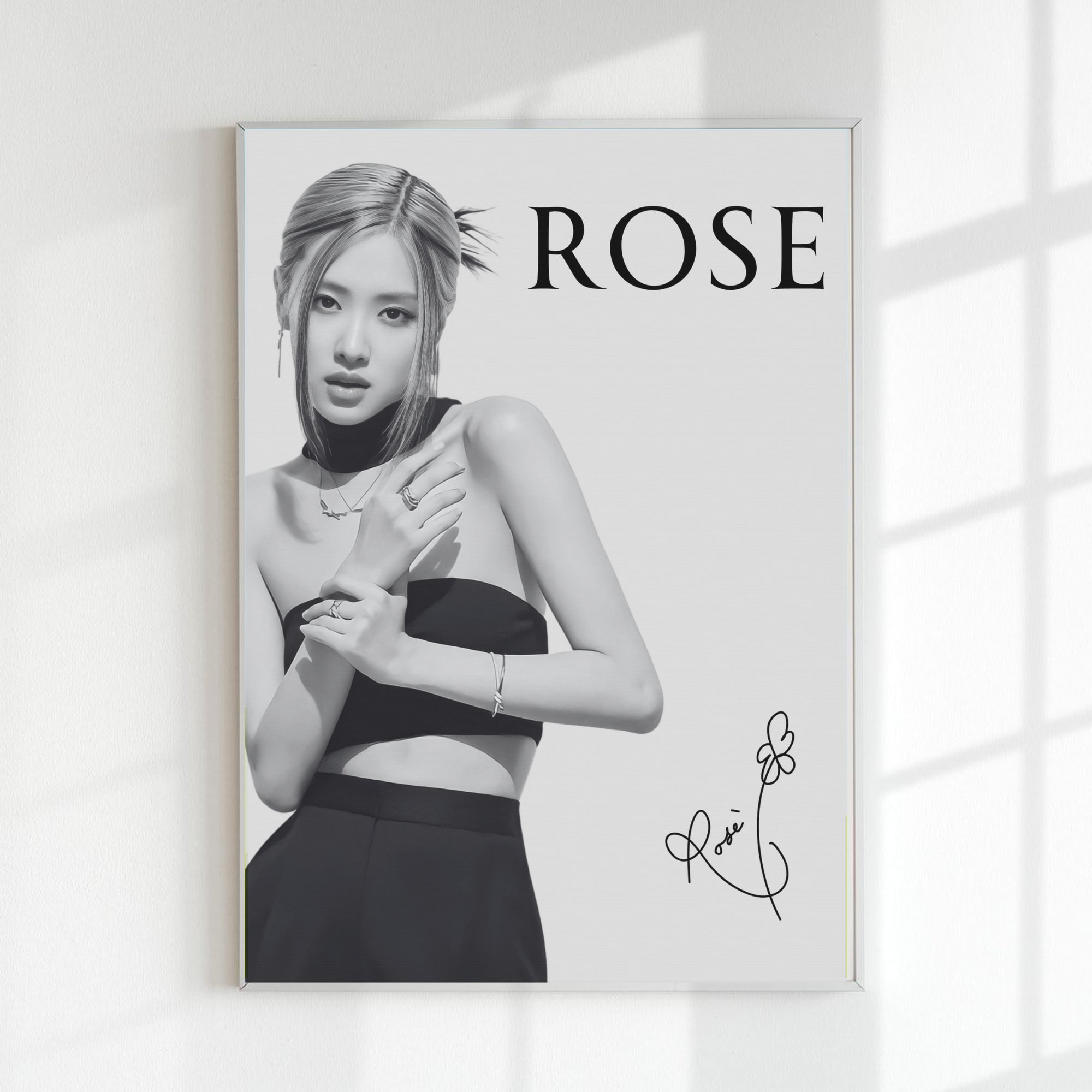 Blackpink Rose Poster With Autograph Digital Product - Etsy