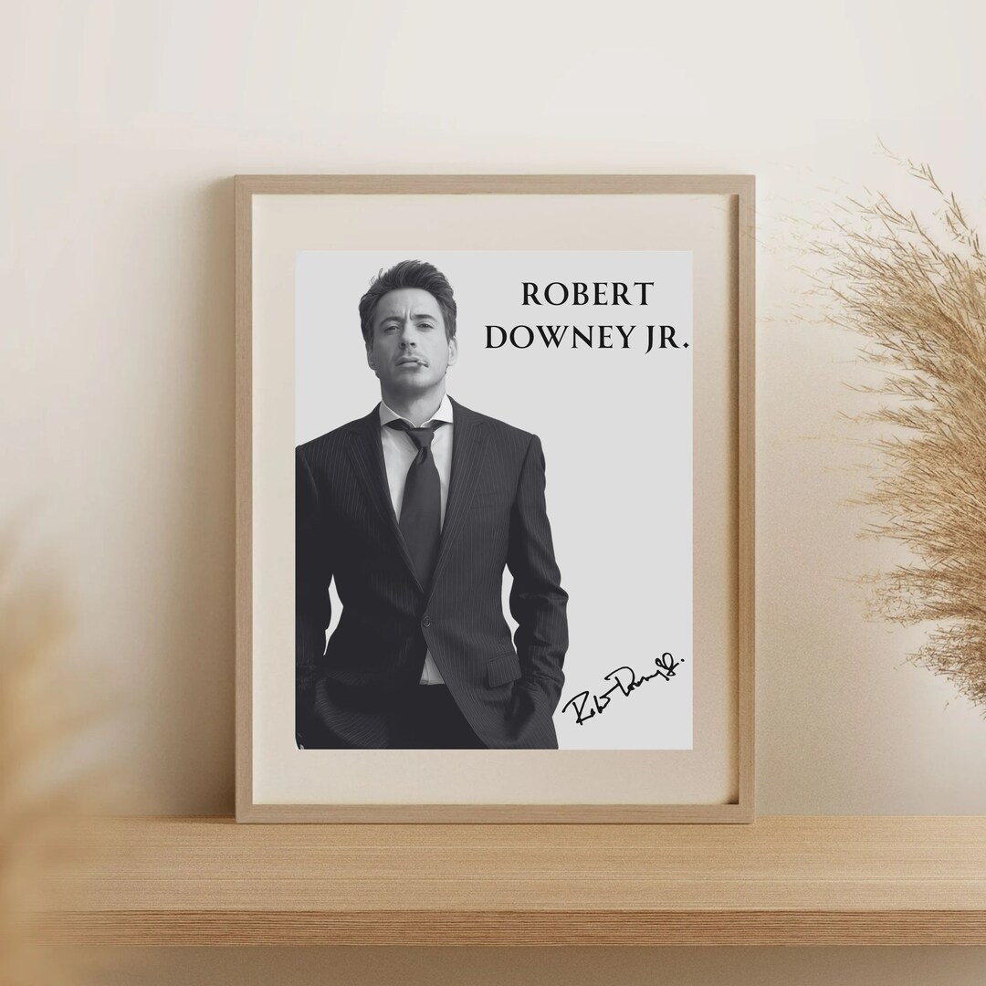 Robert Downey Jr. Poster With Autograph-digital Product - Etsy