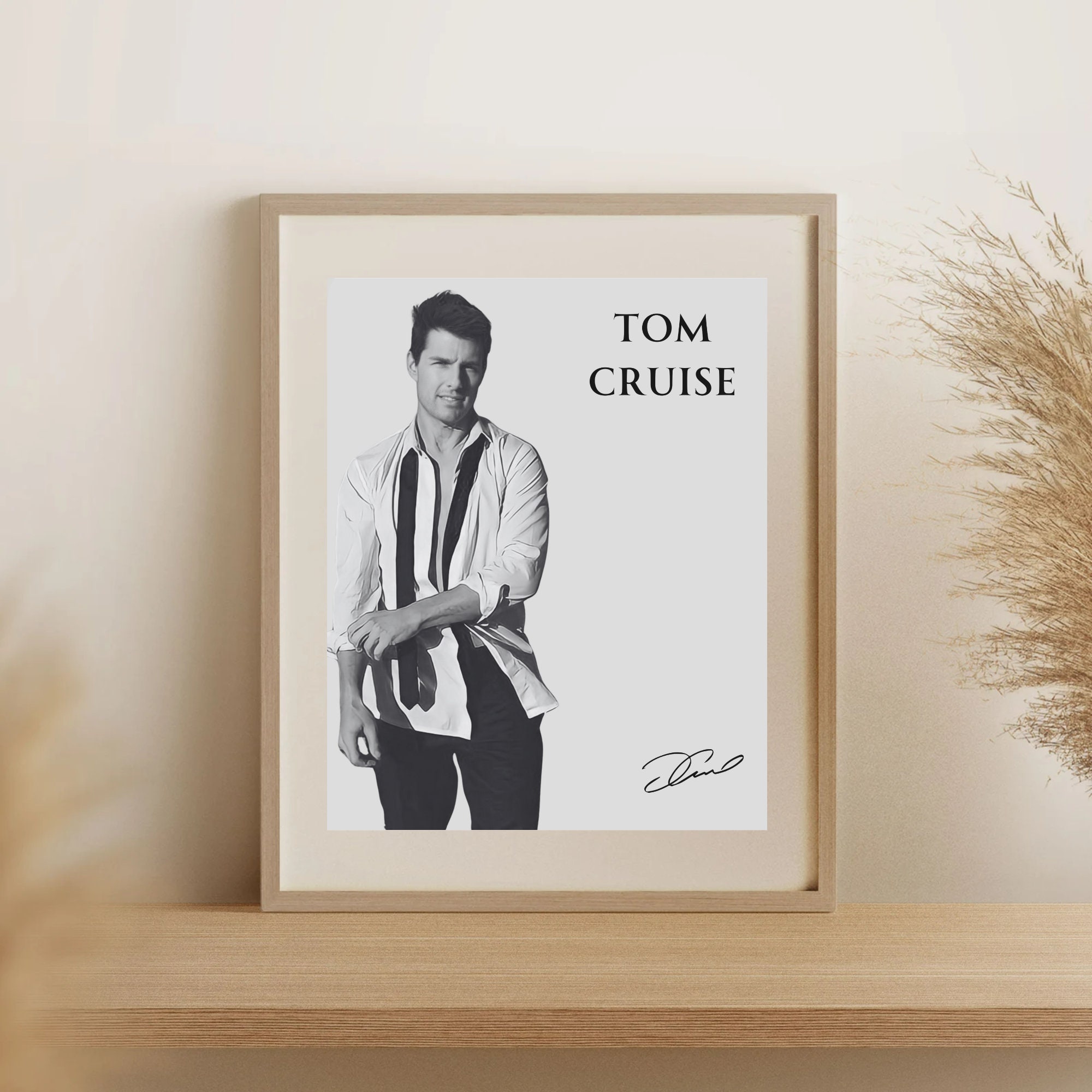Tom Cruise Poster With Printed Autograph-digital Product - Etsy