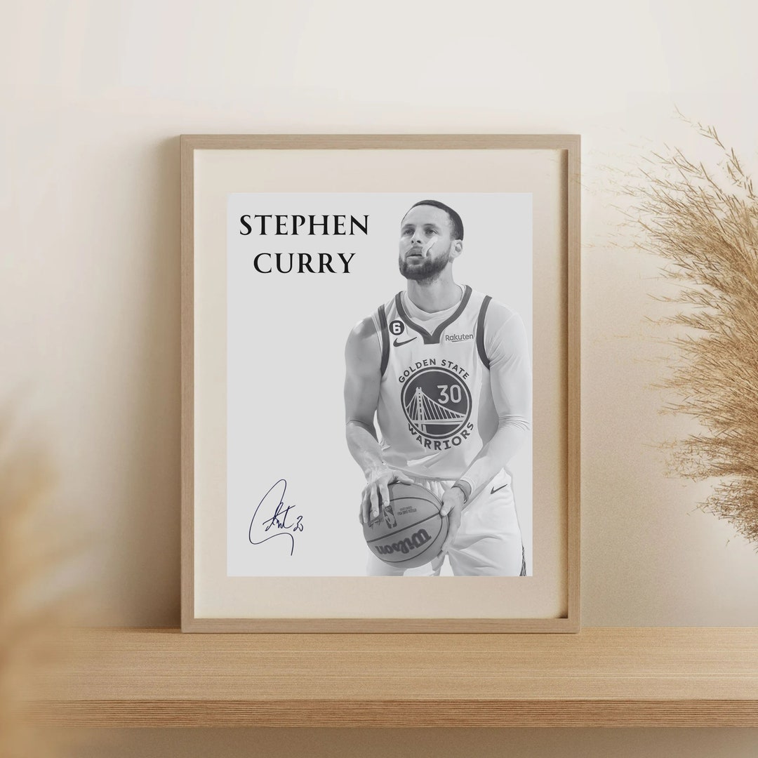 Stephen Curry Poster With Autograph-digital Product - Etsy