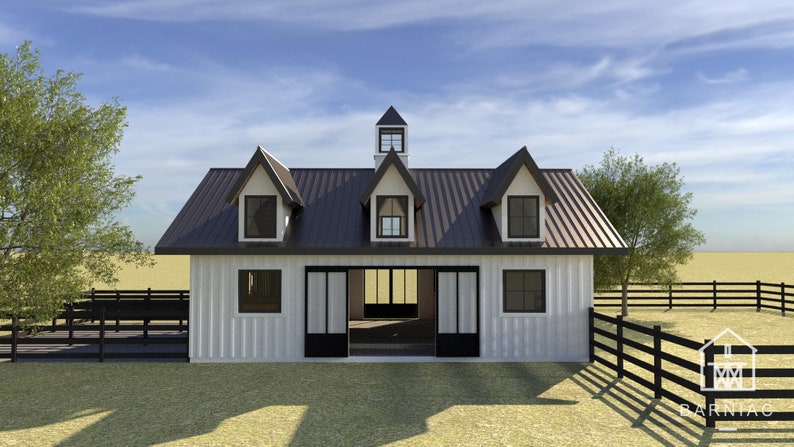 John Series - 4 Stall Barn Plan Layout *digital Download* 4 Horse ...