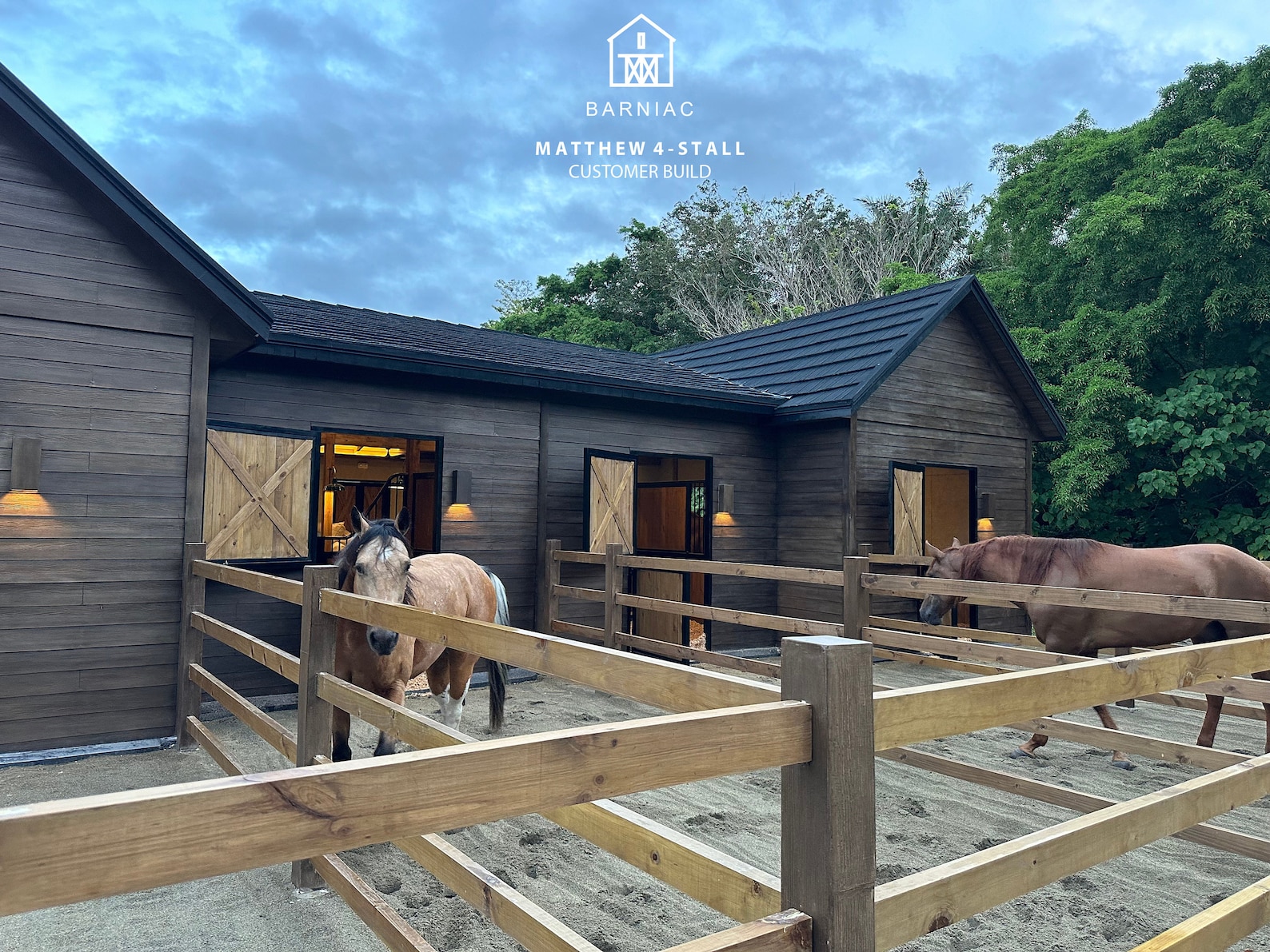 Matthew Plan Series - 4 Stall Horse Stable Plan Layout - Digital ...