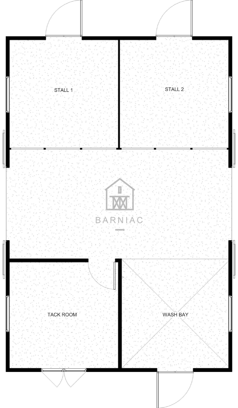 Mark Series - 2 Stall Barn Design Plan - Etsy