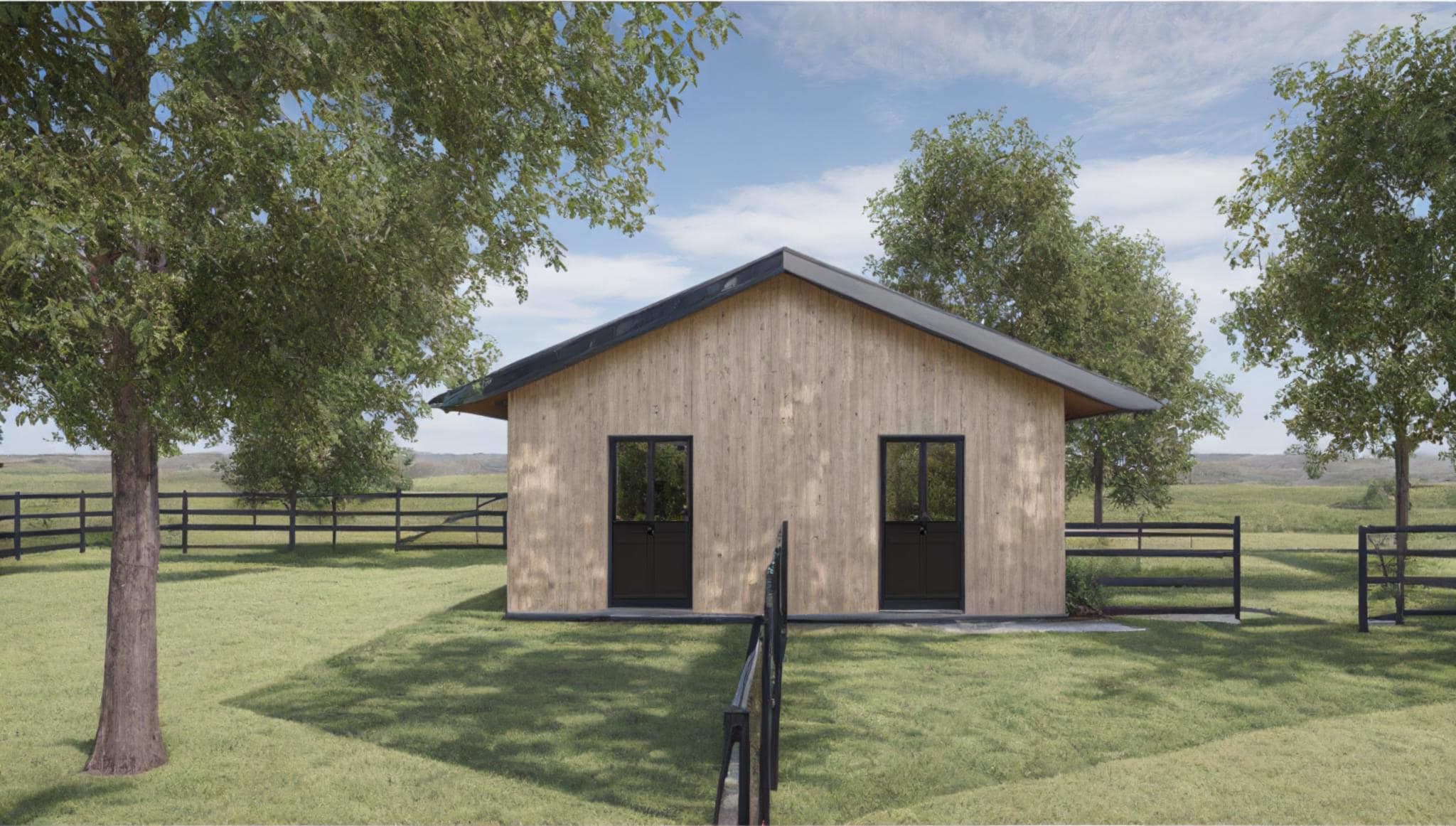 Mark Series - 2 Stall Barn Design Plan - Digital Download - Tack Room ...